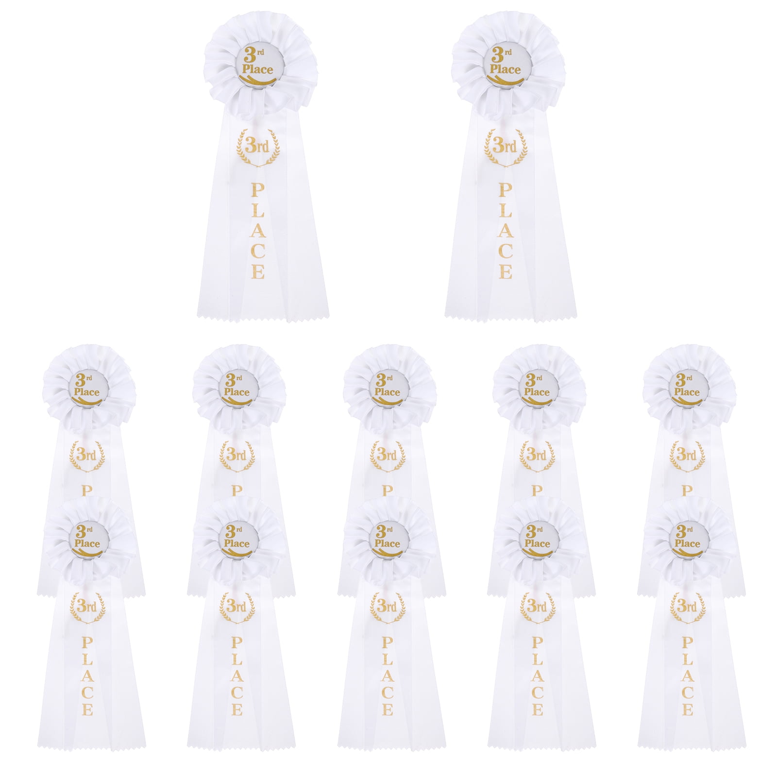 Uxcell 12 Pcs Award Ribbons, 3rd Place Winner Recognition Ribbon for ...