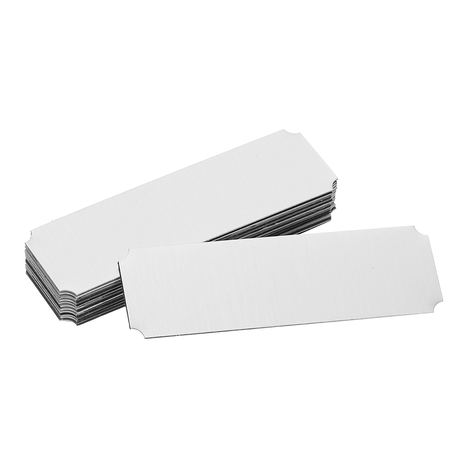 Uxcell 12 Pcs Blank Name Plates, 3.1 x 1" Engraved Metal Name Plate ...