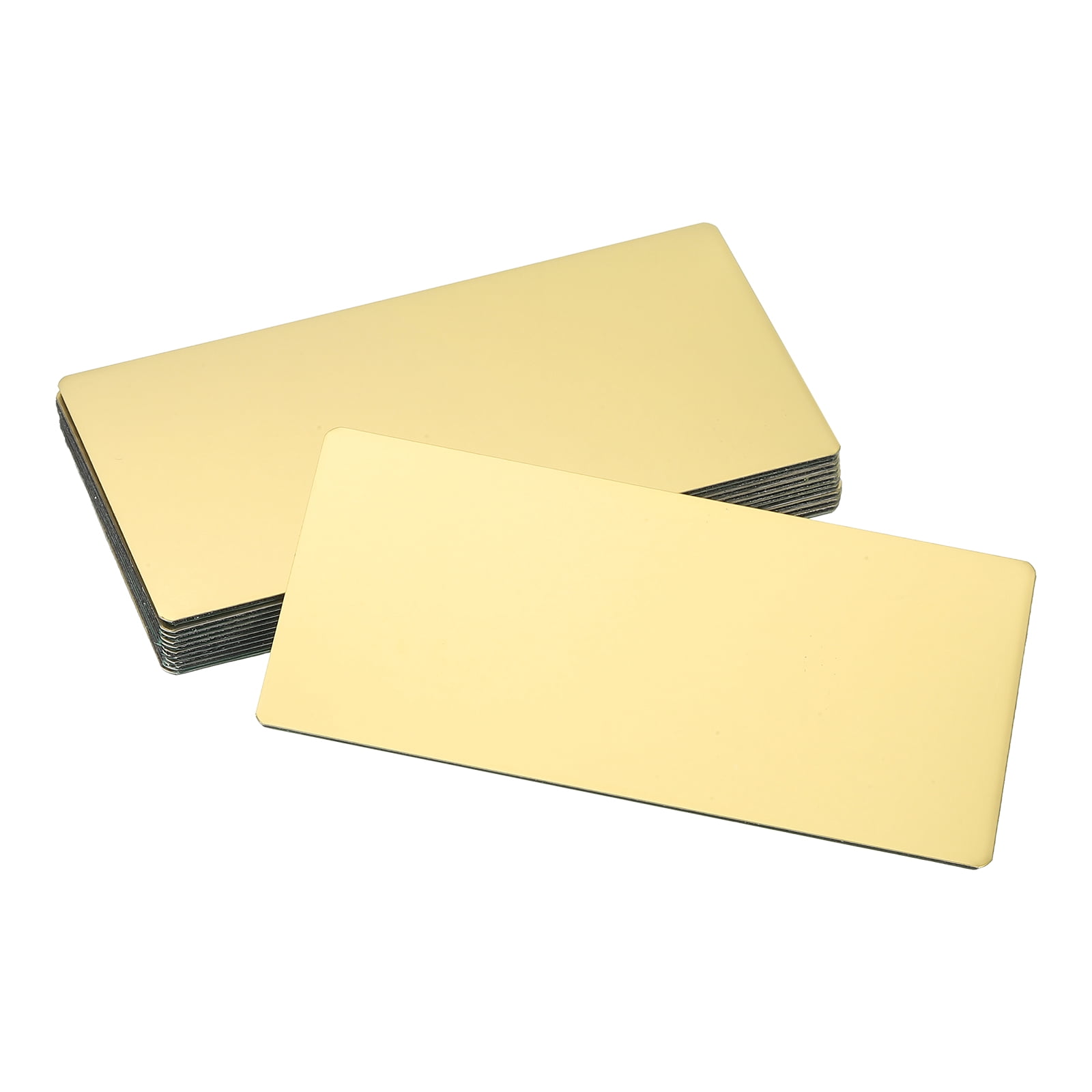 Uxcell 12 Pcs Blank Name Plates, 3.9 x 2" Engraved Metal Name Plate ...