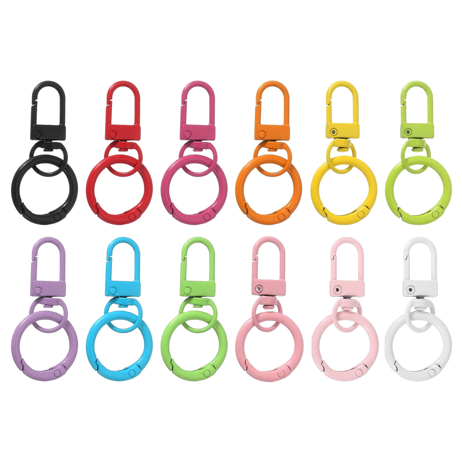 Uxcell 12 Pcs Lobster Claw Clasp, Colorful Metal Keychain Clasp Swivel ...