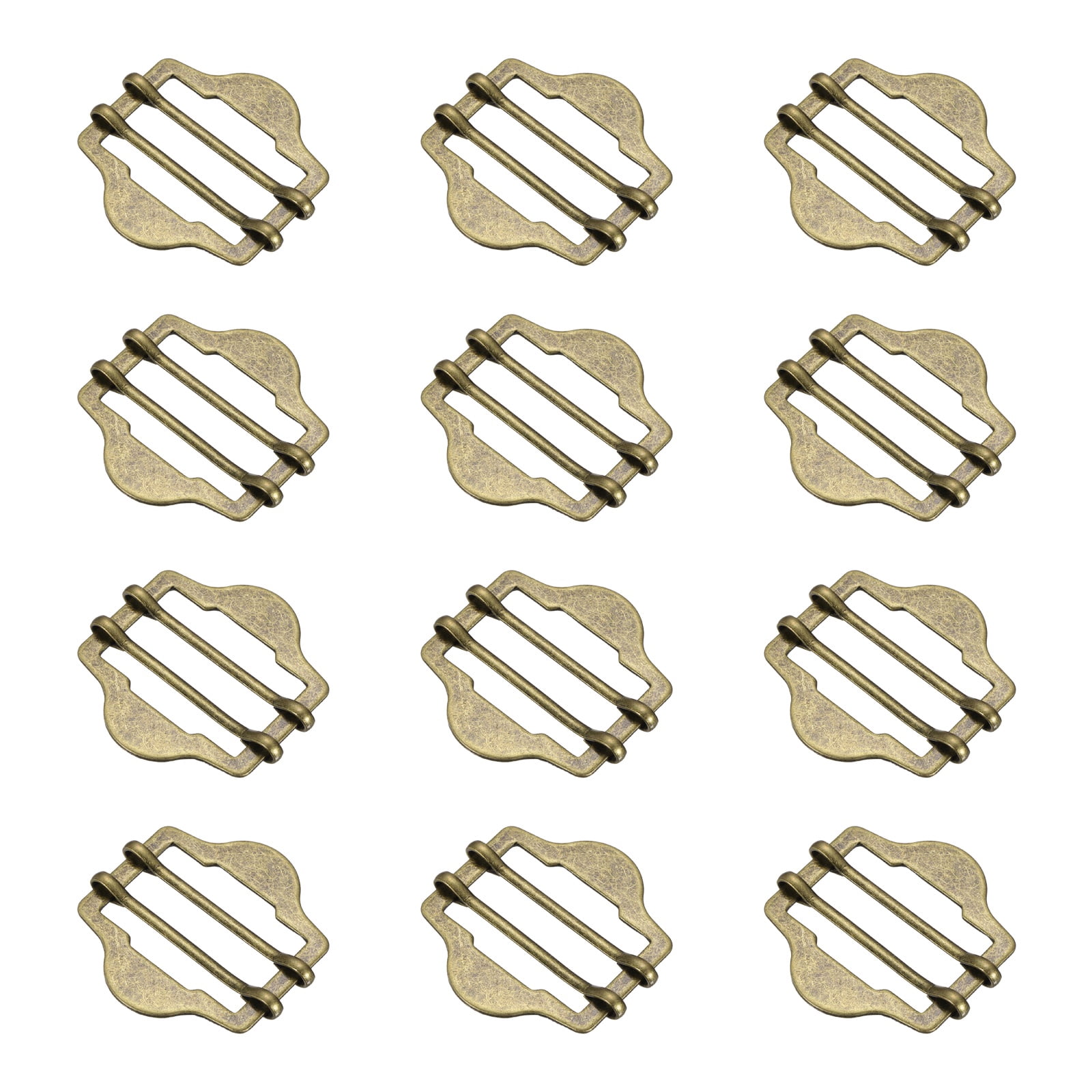 Uxcell 12 Pcs Metal Adjuster Slide Buckle, 25mm Vest Roller Pin Buckles ...