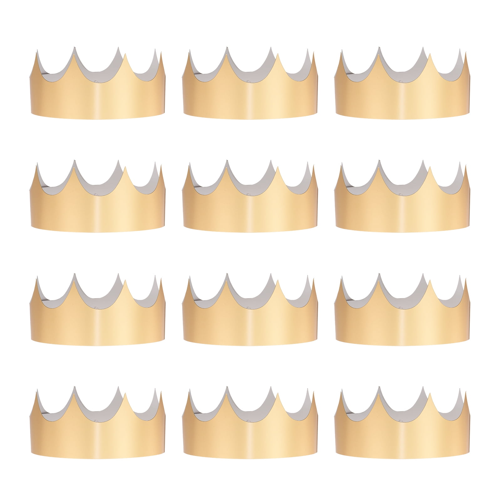 Uxcell 12Pcs Paper Crowns Gold Foil Crown for Birthday, Classic Style ...