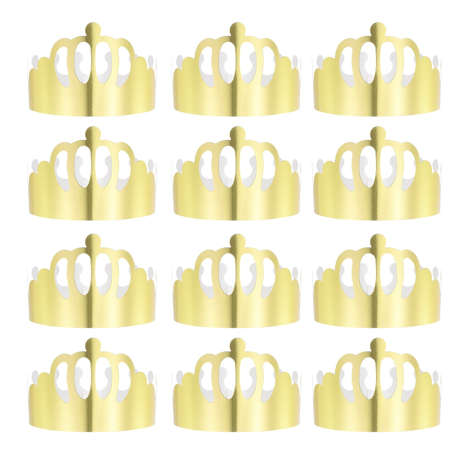 Uxcell 12 Pcs Paper Crowns Gold Foil Crown for Birthday Party,Crown ...