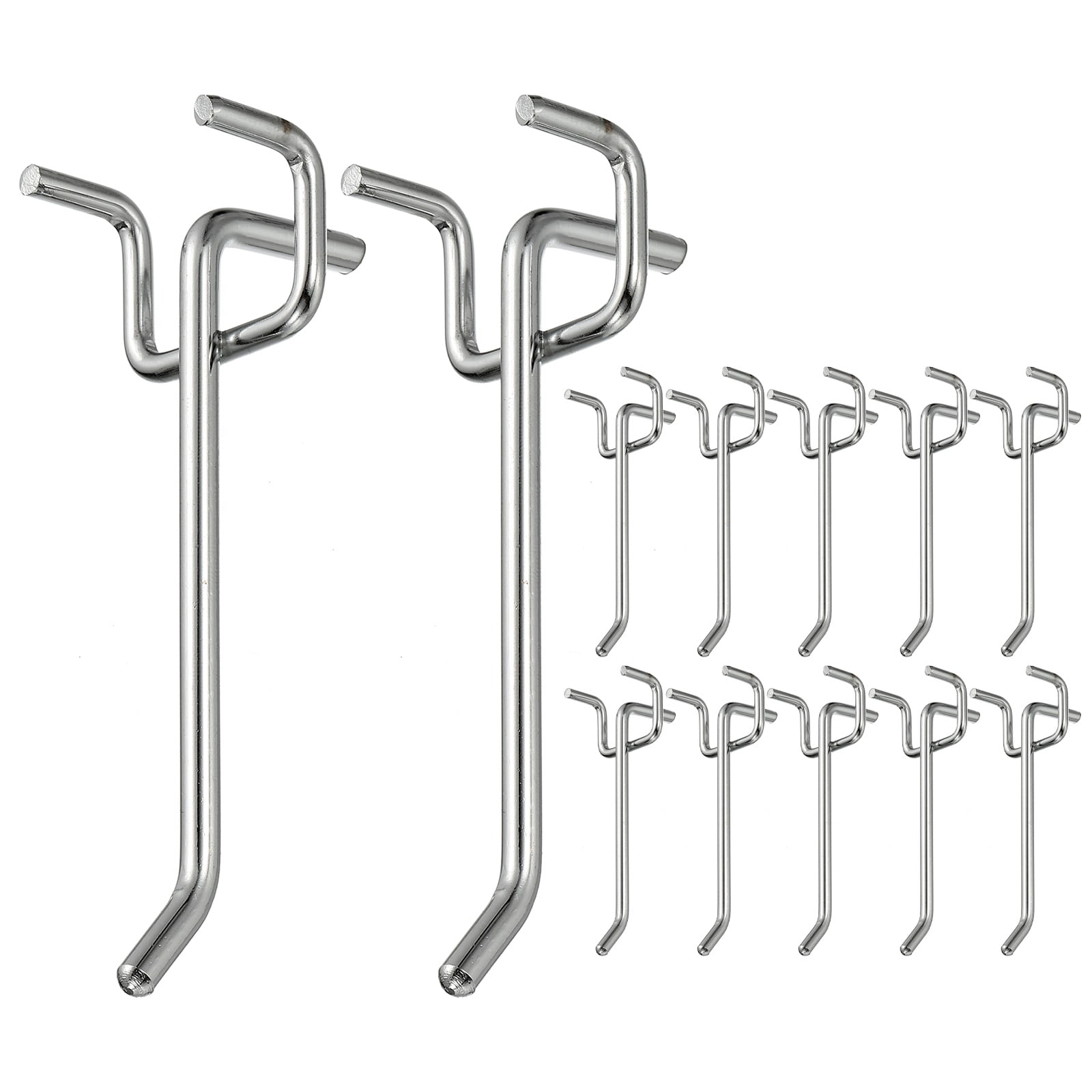Uxcell 12 Pcs Pegboard Hooks, 3.9 Inch Peg Board Hooks Kit Fit 1/5 ...