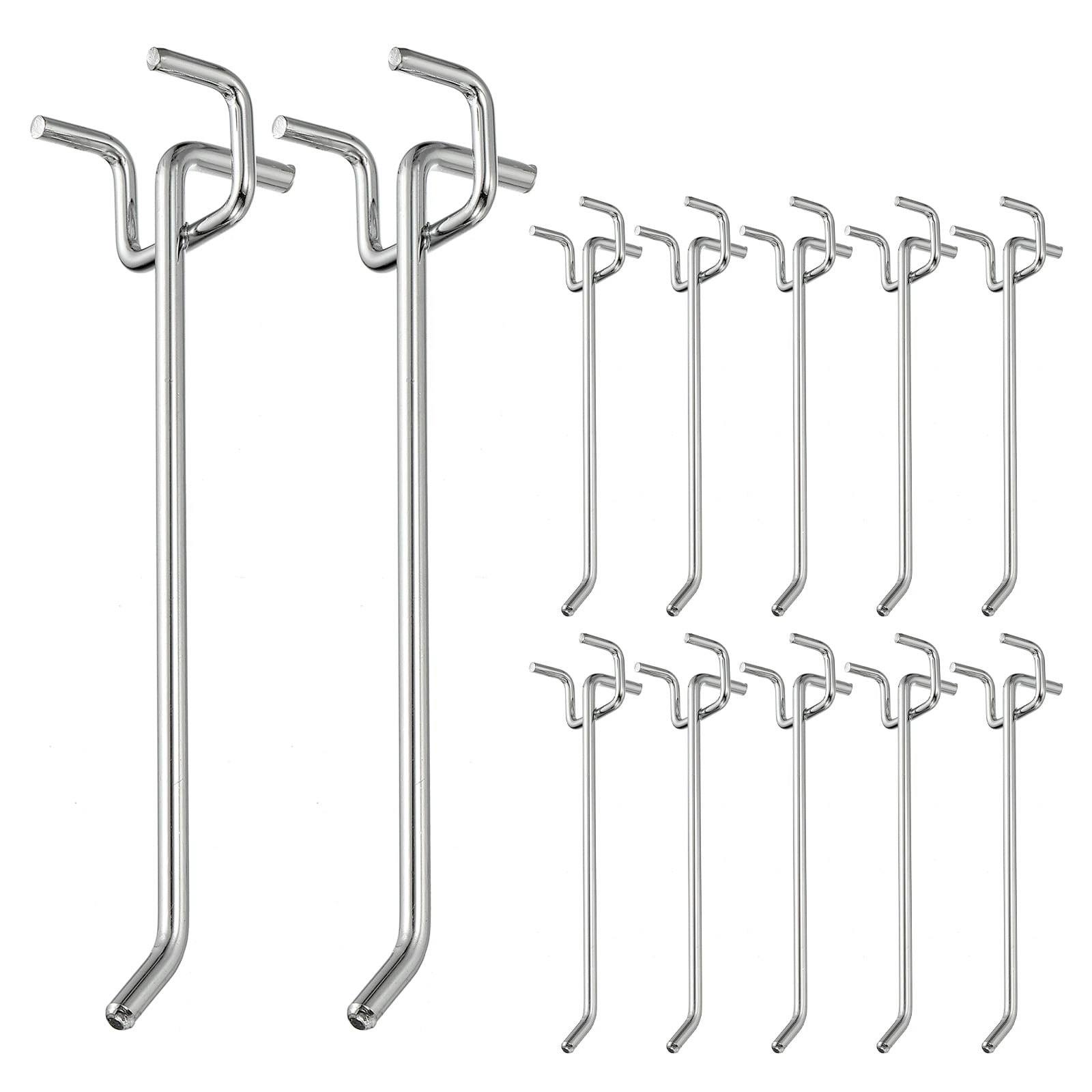 Uxcell 12 Pcs Pegboard Hooks, 5.9 Inch Peg Board Hooks Kit Fit 1/5 ...