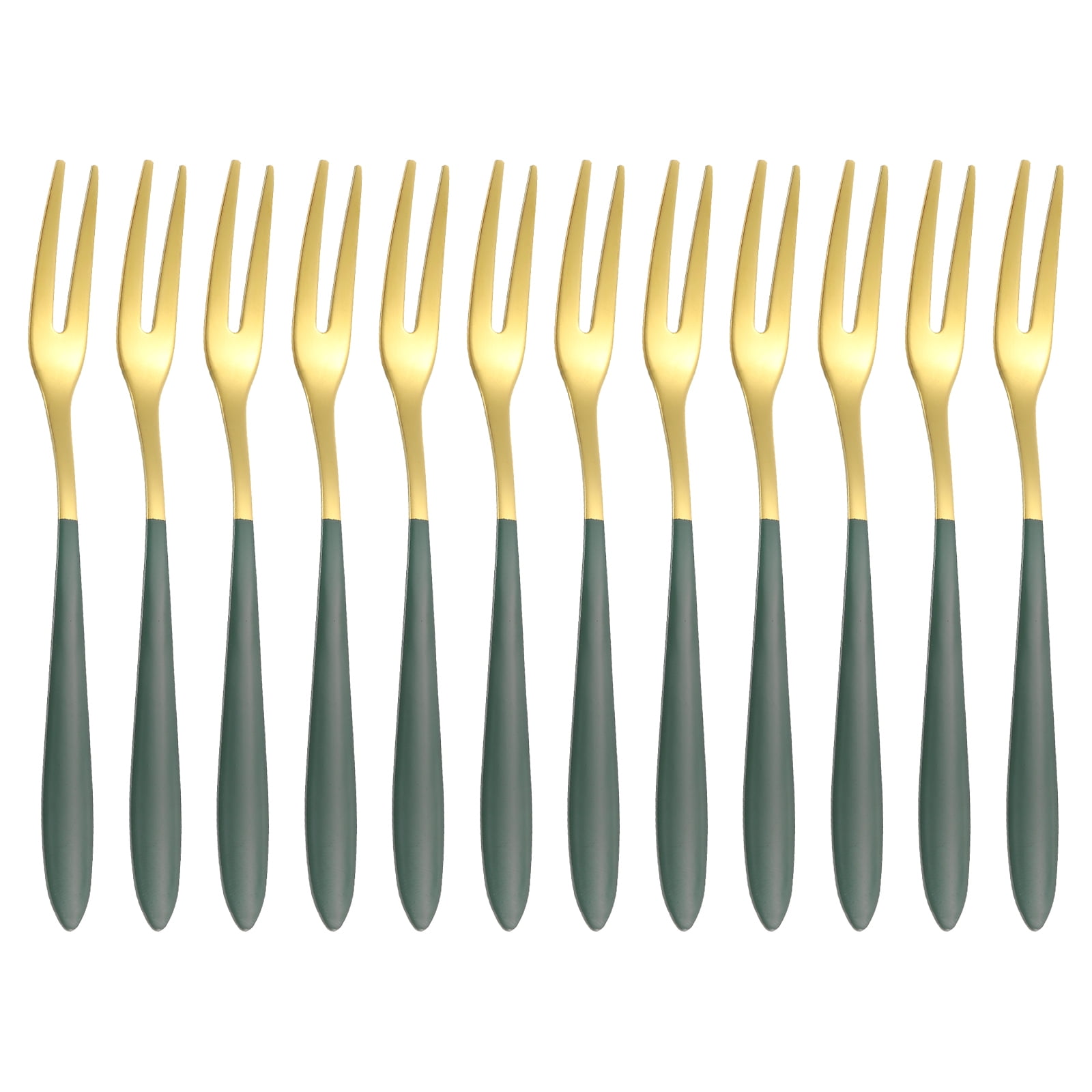 Uxcell 12 Pcs Pickle Fork, 5.2 Inch Olive Fork with Long Handle, Stainless Steel Cocktail Forks ...