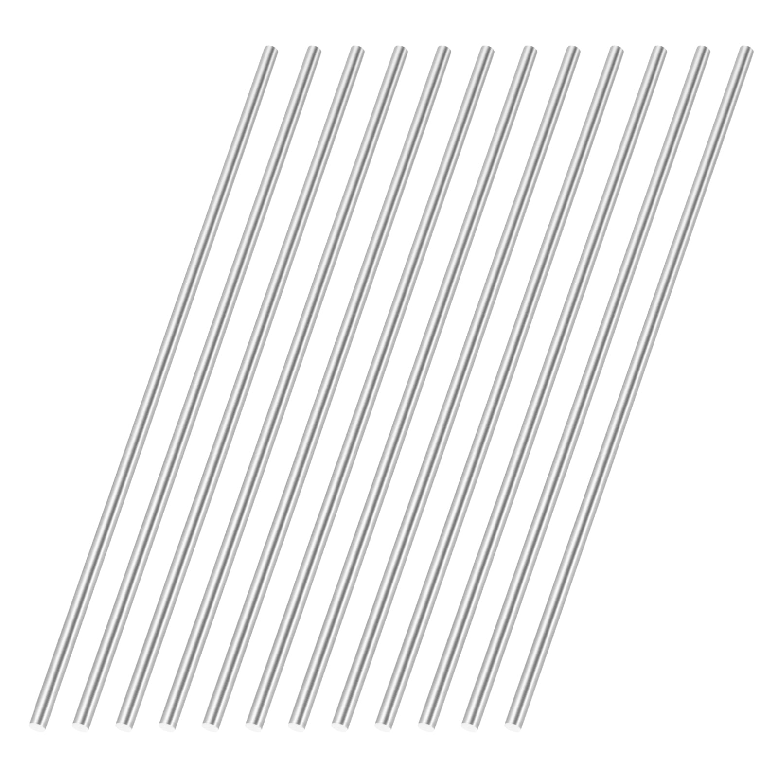 Uxcell 12 Pcs Round Steel Rod 3mm Diameter HSS Lathe Bar Stock Tool ...