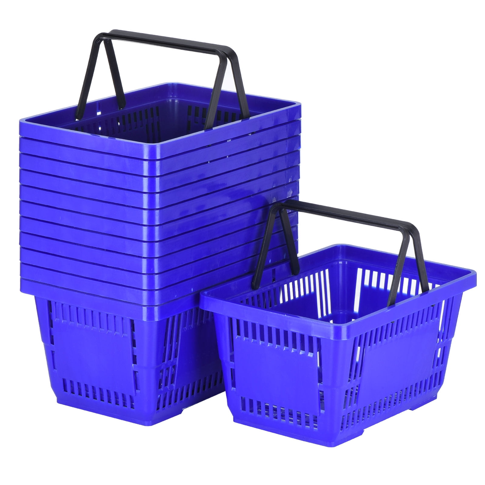 Uxcell 12 Pcs Shopping Baskets with Handles, Plastic Hand Basket for ...