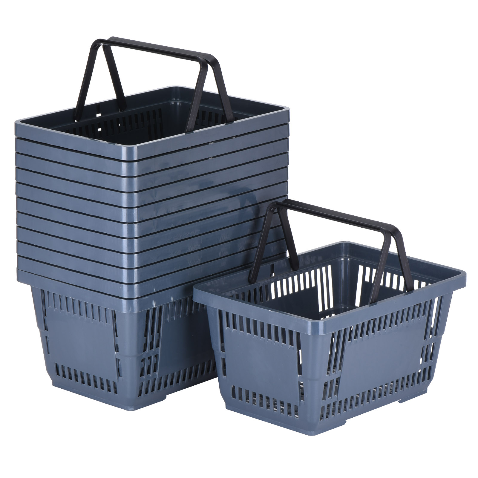 Uxcell 12 Pcs Shopping Baskets with Handles, Plastic Hand Basket for ...