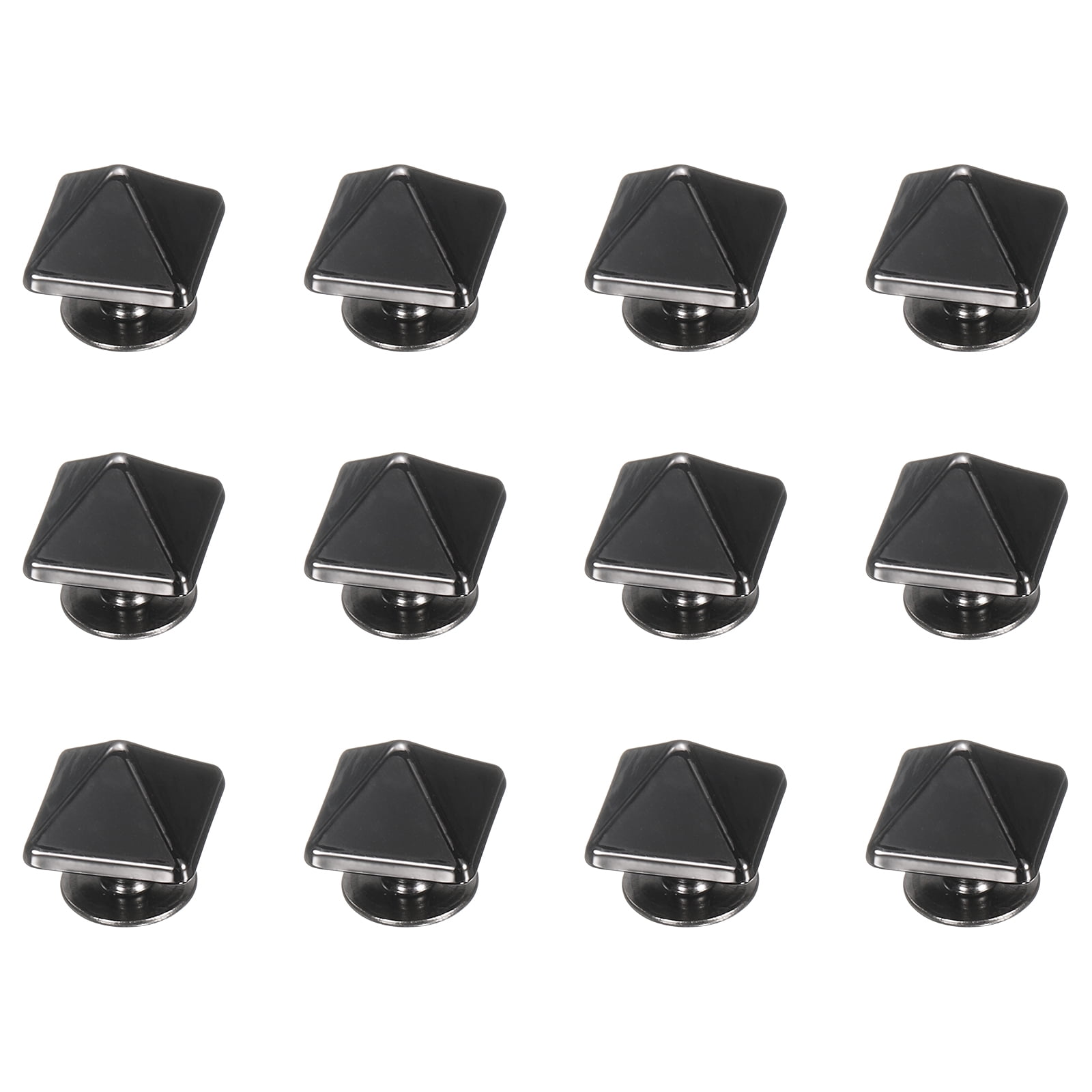 Uxcell 12 Pcs Square Spike Studs Rivets 10mm Metal Leather Rivets ...