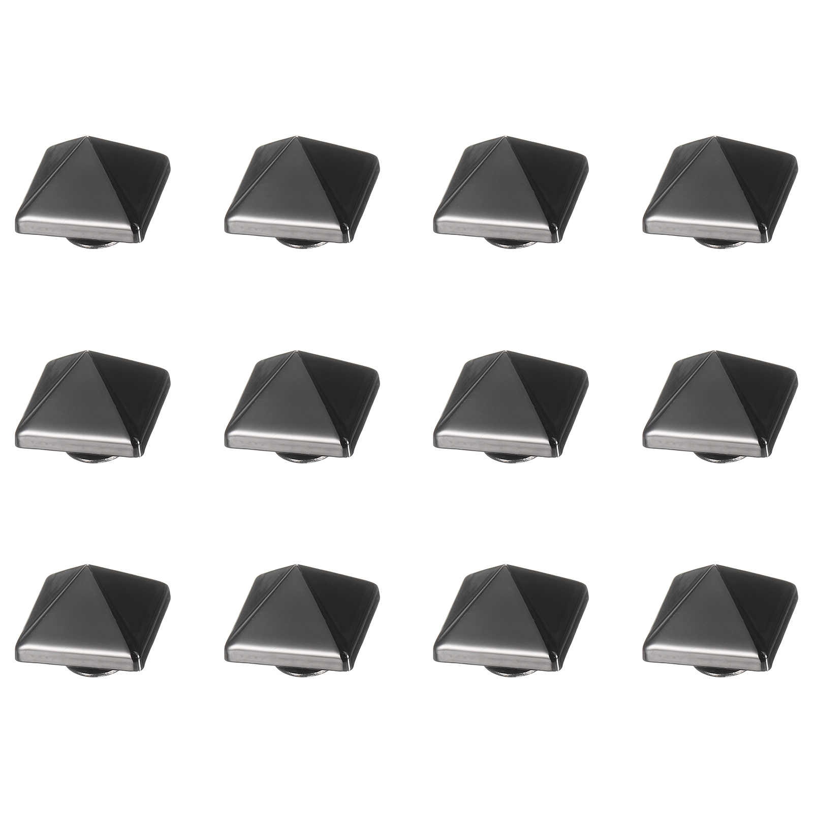 Uxcell 12 Pcs Square Spike Studs Rivets 15mm Metal Leather Rivets ...