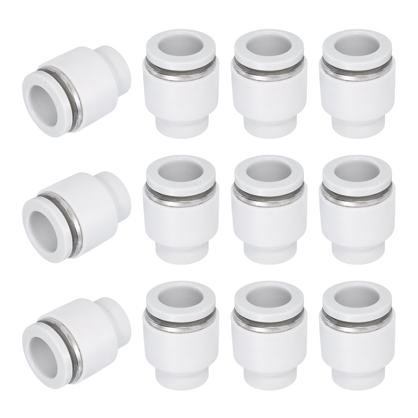Uxcell 12 Pcs Tubing Quick Fitting Cap, 12 mm(4/9") Tube OD Plastic ...
