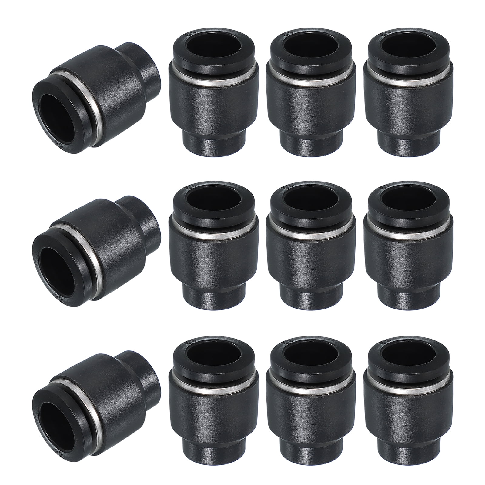 Uxcell 12 Pcs Tubing Quick Fitting Cap, 12 mm(4/9") Tube OD Plastic ...