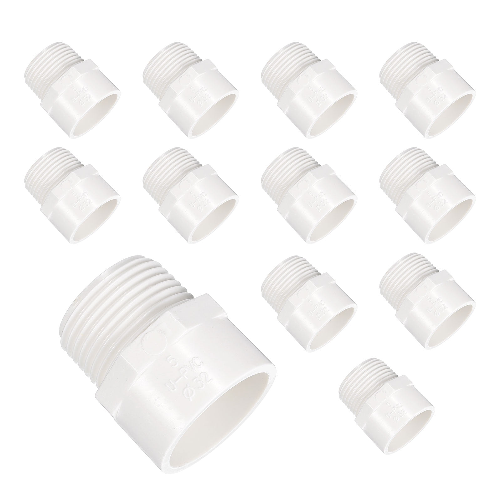 Uxcell 12Pcs Union Pipe Fitting 1" Male Adapter Thread Connector Pipe ...