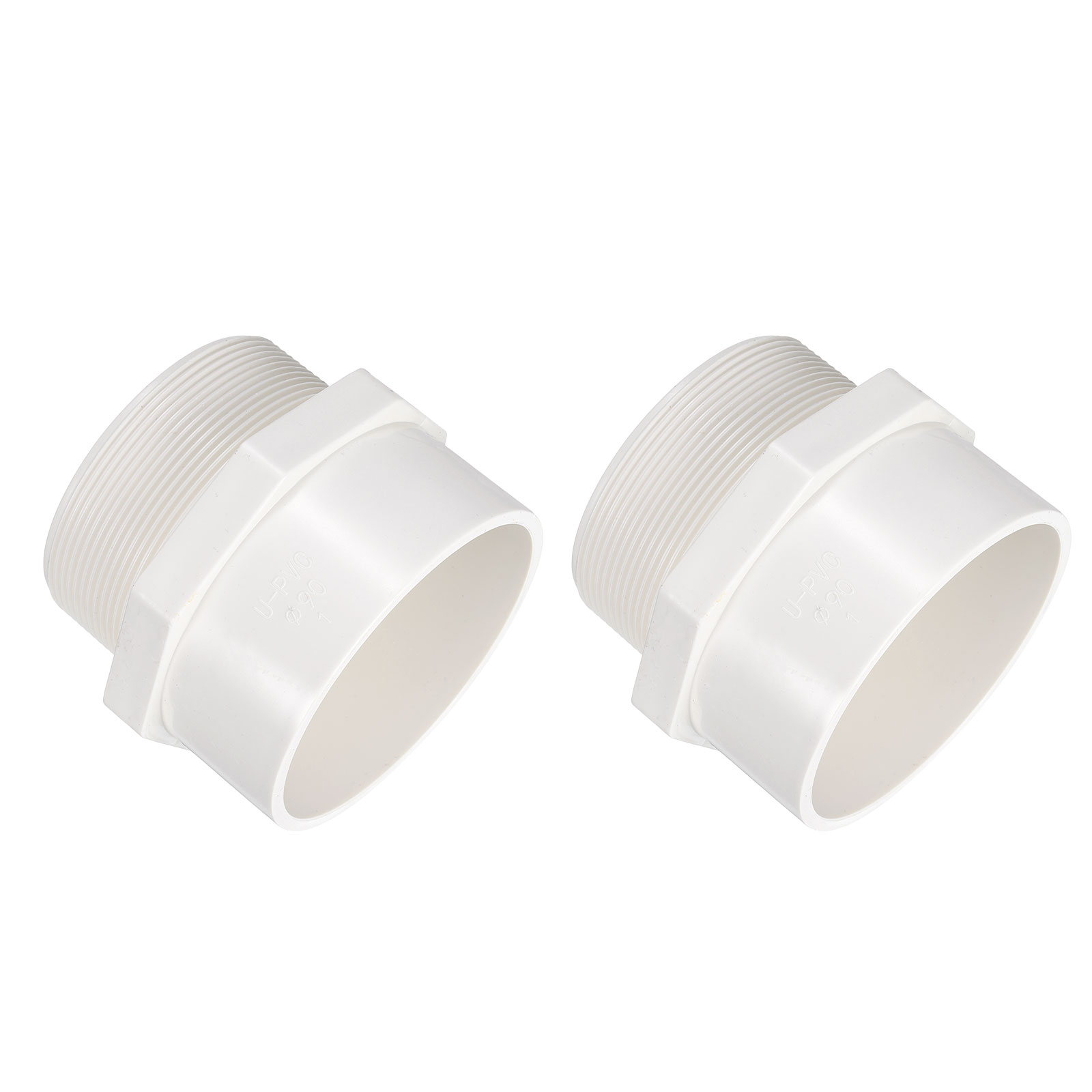 Uxcell 2Pcs Union Pipe Fitting 3" Male Adapter Thread Connector Pipe ...