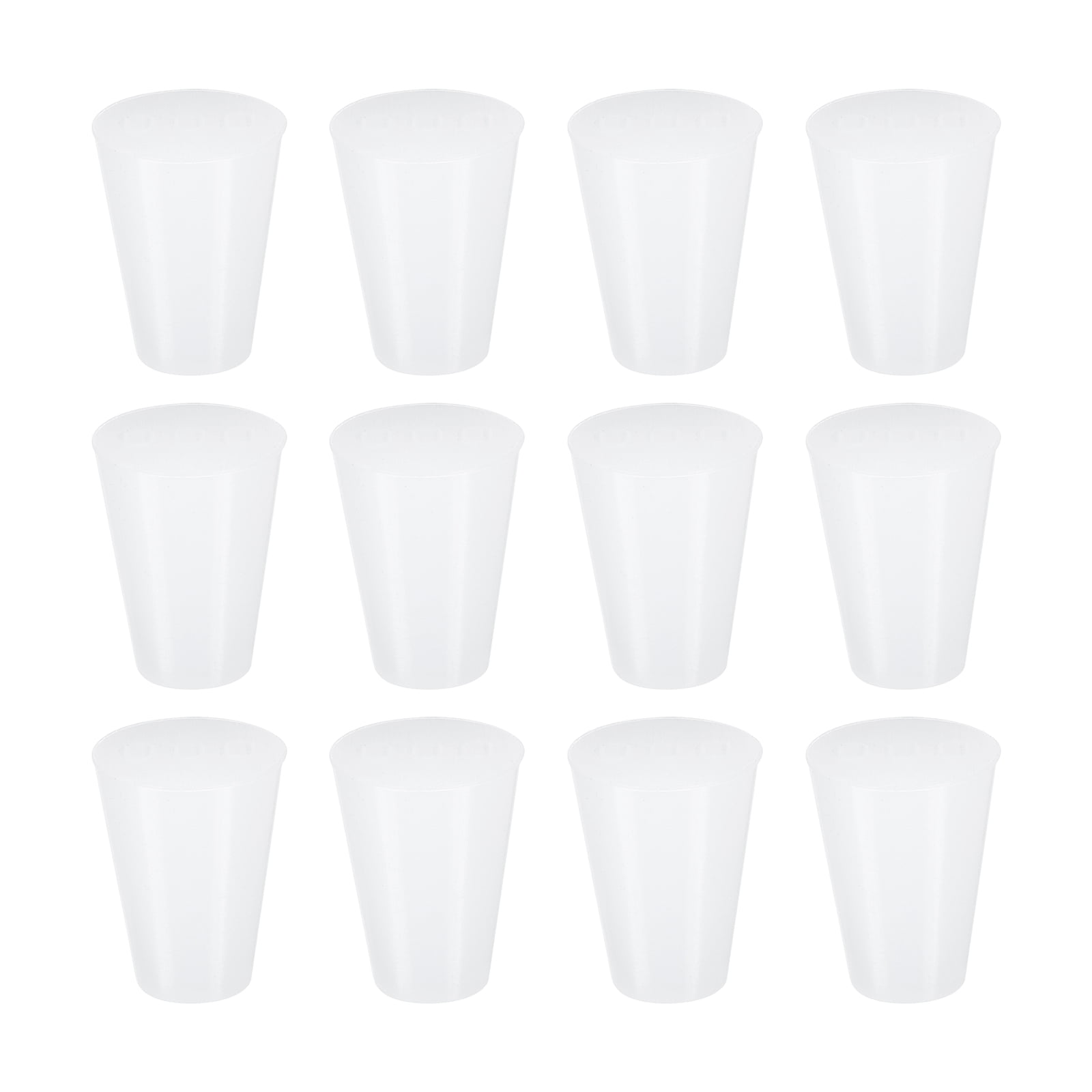 Uxcell 12 Pcs White Silicon Solid Rubber Stoppers, Tapered Plugs for ...