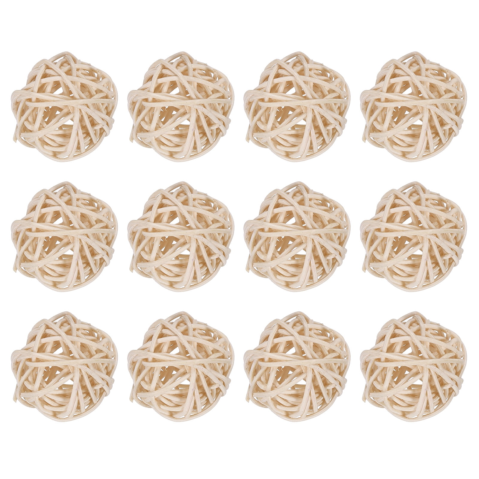 Uxcell 12 Pcs Wicker Rattan Balls Decorative Balls 1.2Inch for Vase ...