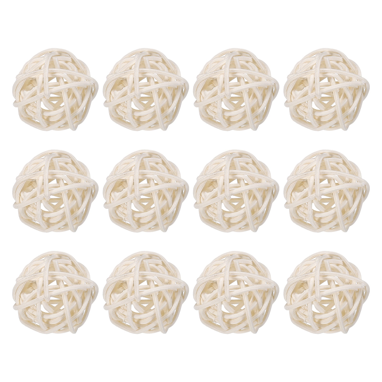Uxcell 12 Pcs Wicker Rattan Balls Decorative Balls 1.2Inch for Vase ...