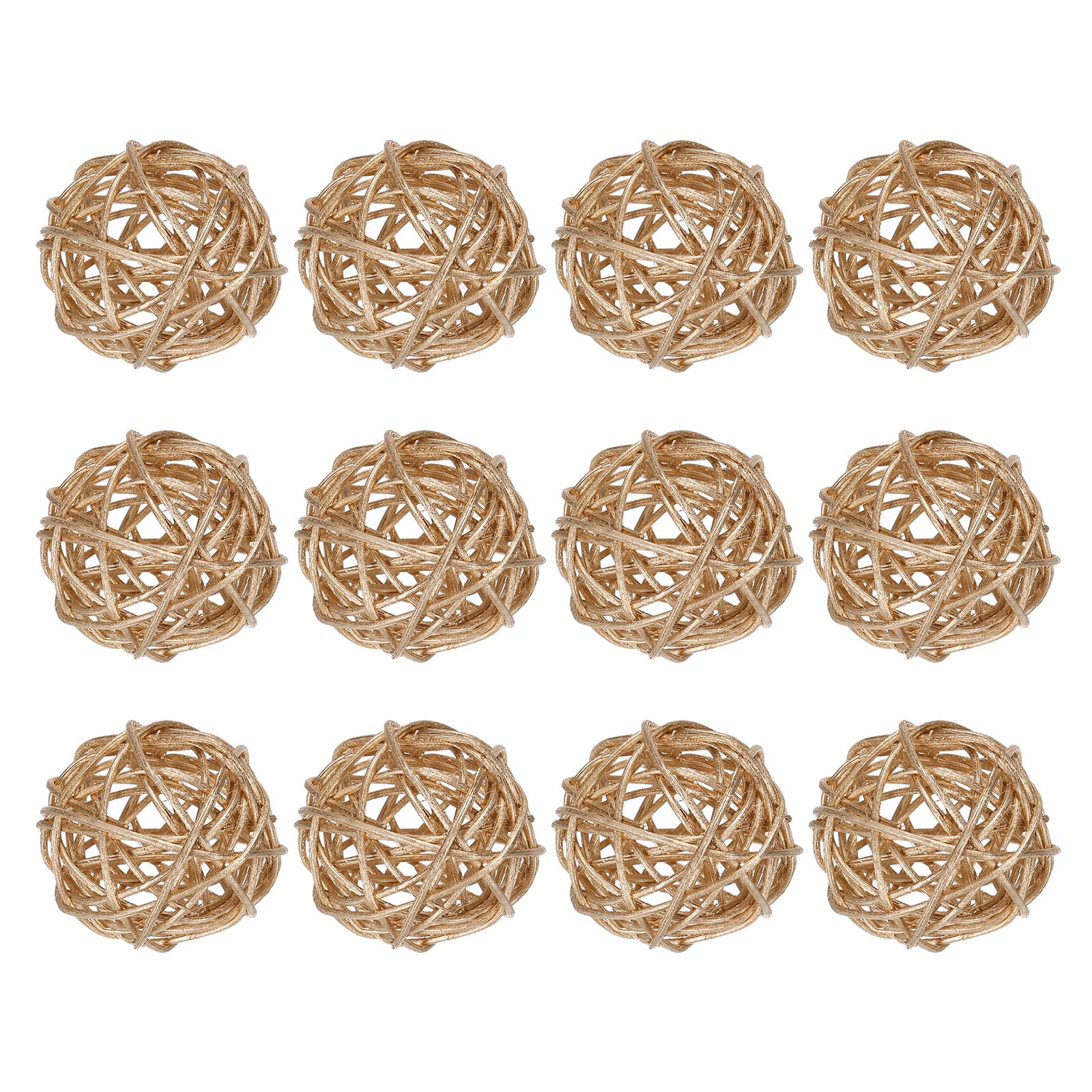 Uxcell 12 Pcs Wicker Rattan Balls Decorative Balls 2Inch for Vase ...