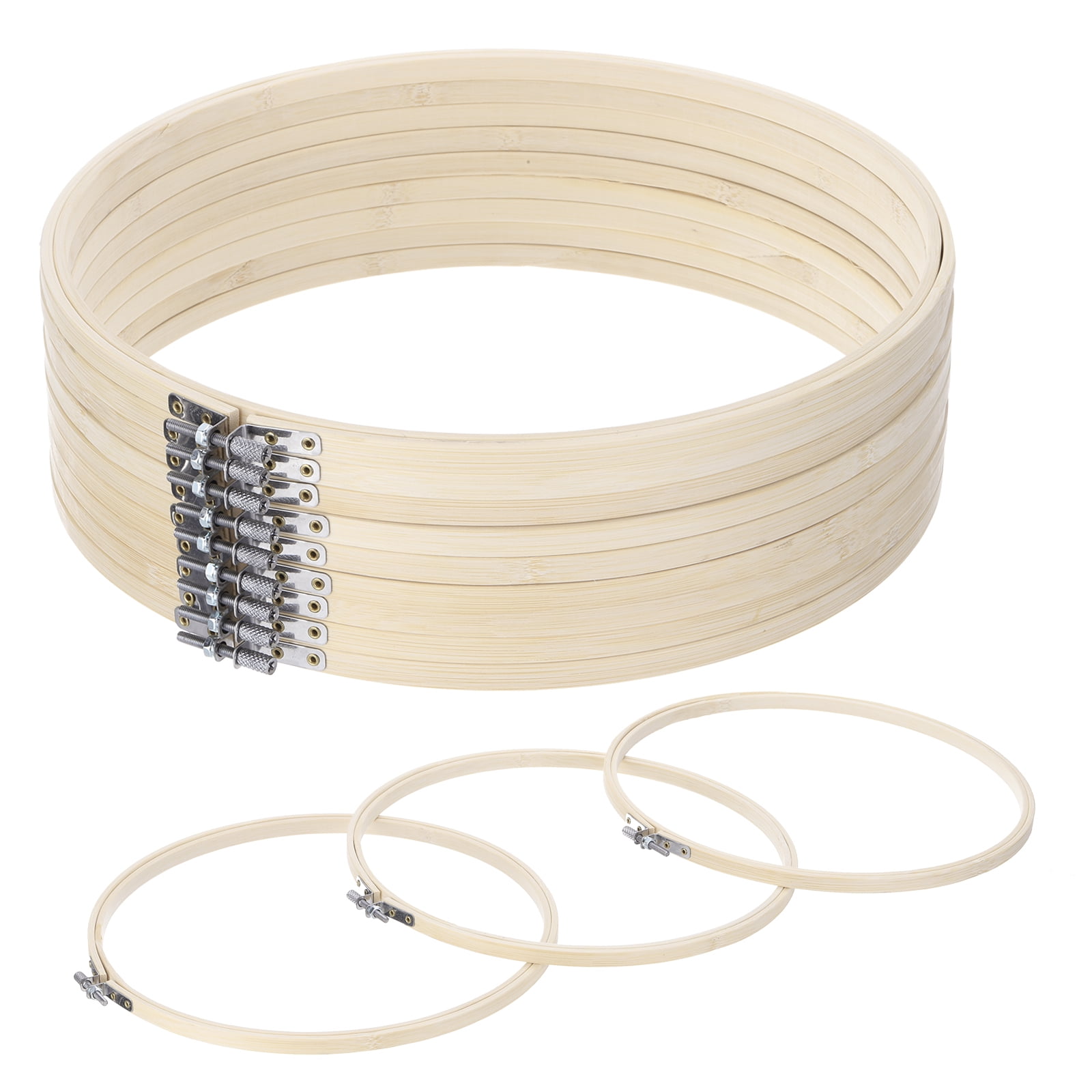 Uxcell 12 Pieces Uxcell 12 Inch Embroidery Hoops Adjustable Round ...