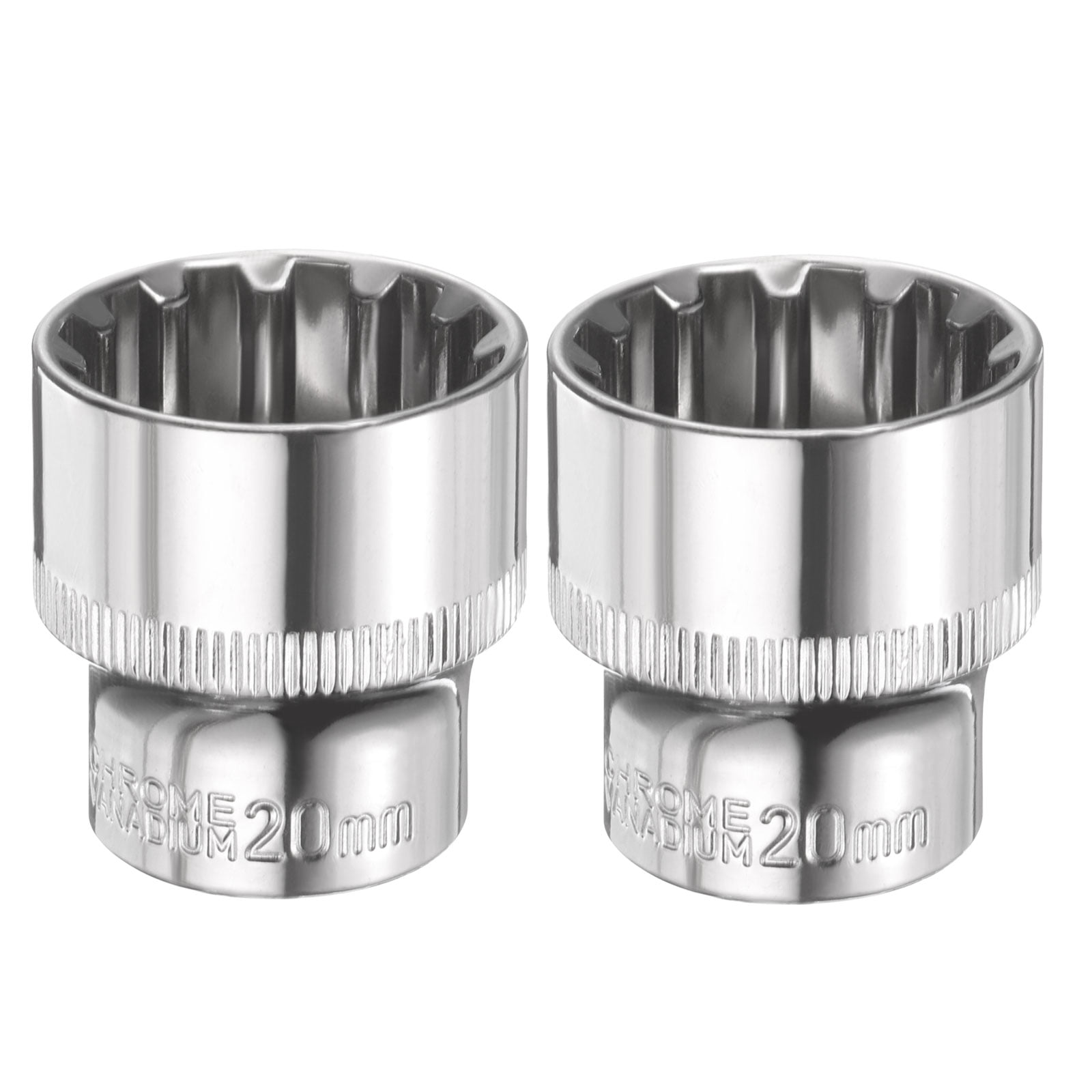 Uxcell 12 Points Socket 3/8" Drive 20mm Metric Shallow Impact Socket ...