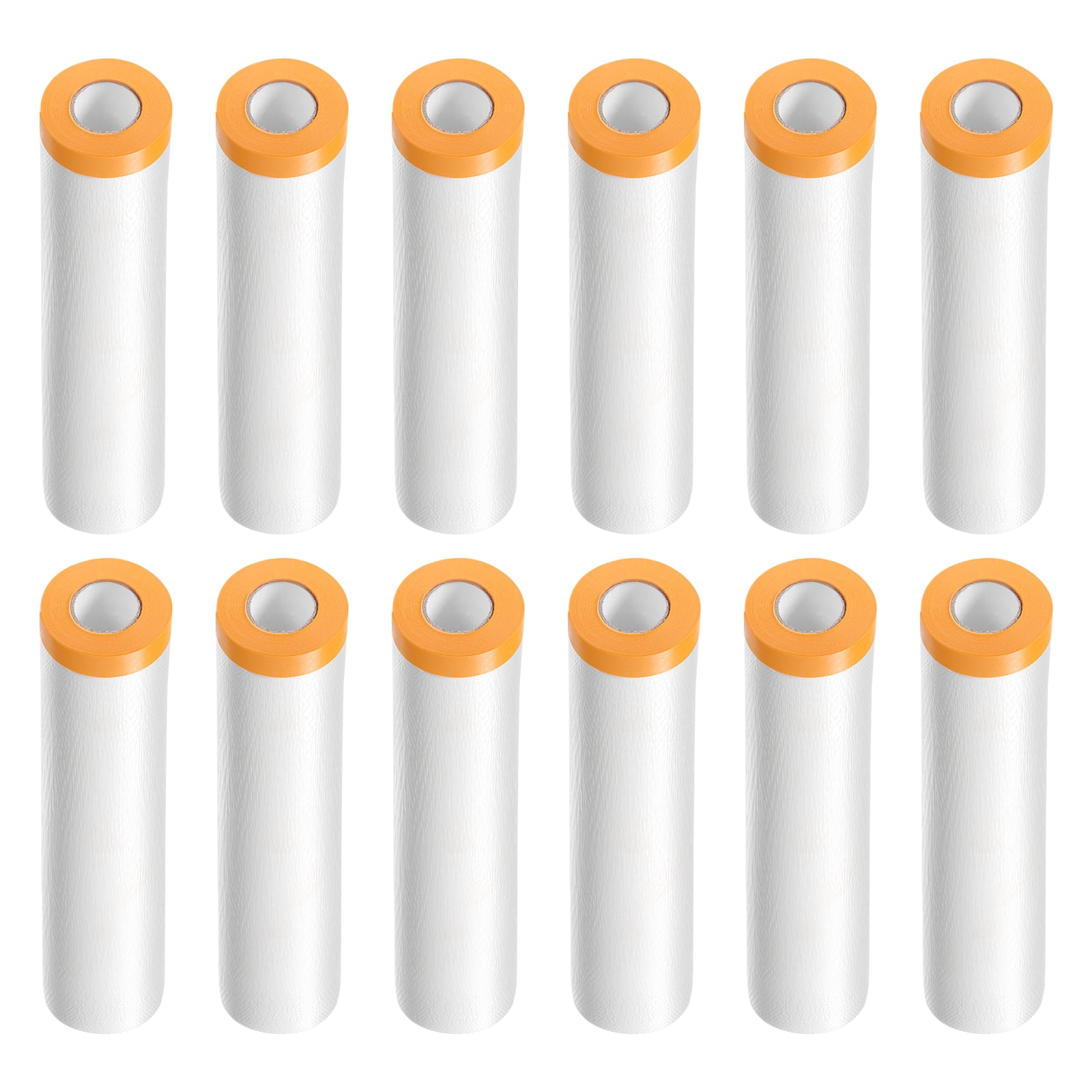 Uxcell 12 Rolls Pre-Taped Masking Film 157.5"x65.6ft Tape and Drape ...
