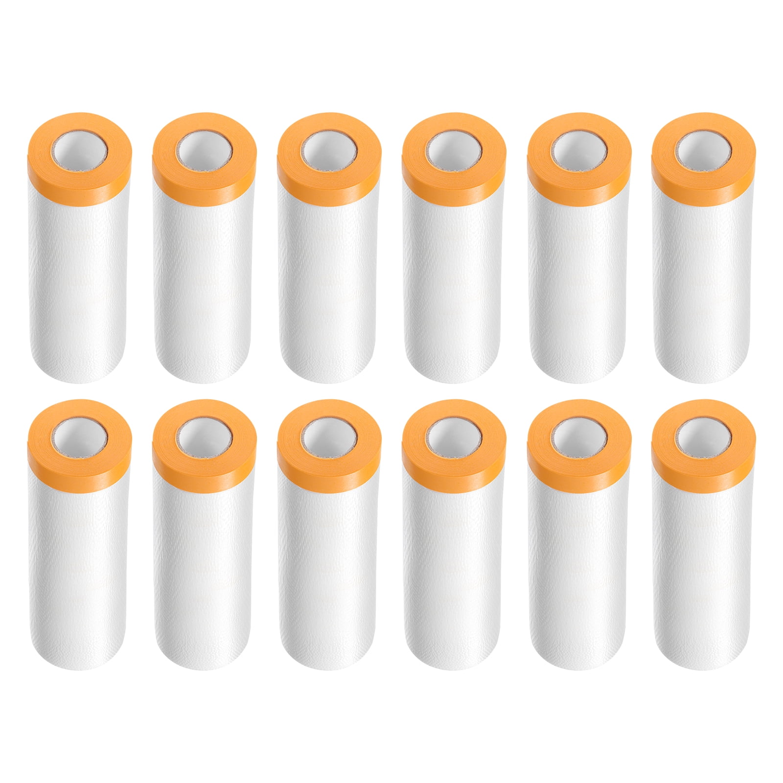 Uxcell 12 Rolls Pre-Taped Masking Film 43.3"x65.6ft Tape and Drape ...