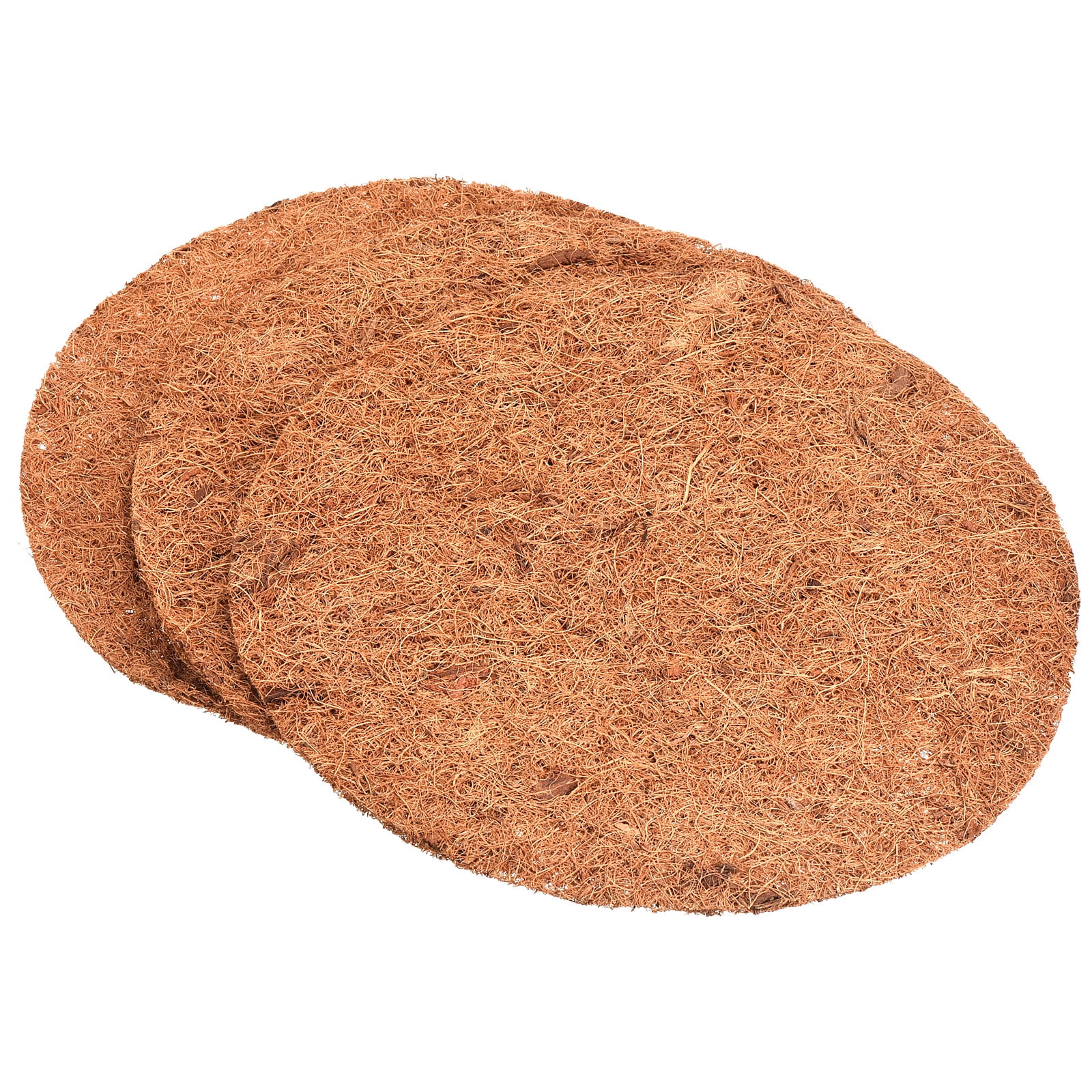 Uxcell 12" Round Coconut Fiber Mulch Ring Mat Tree Protector Root Soil ...