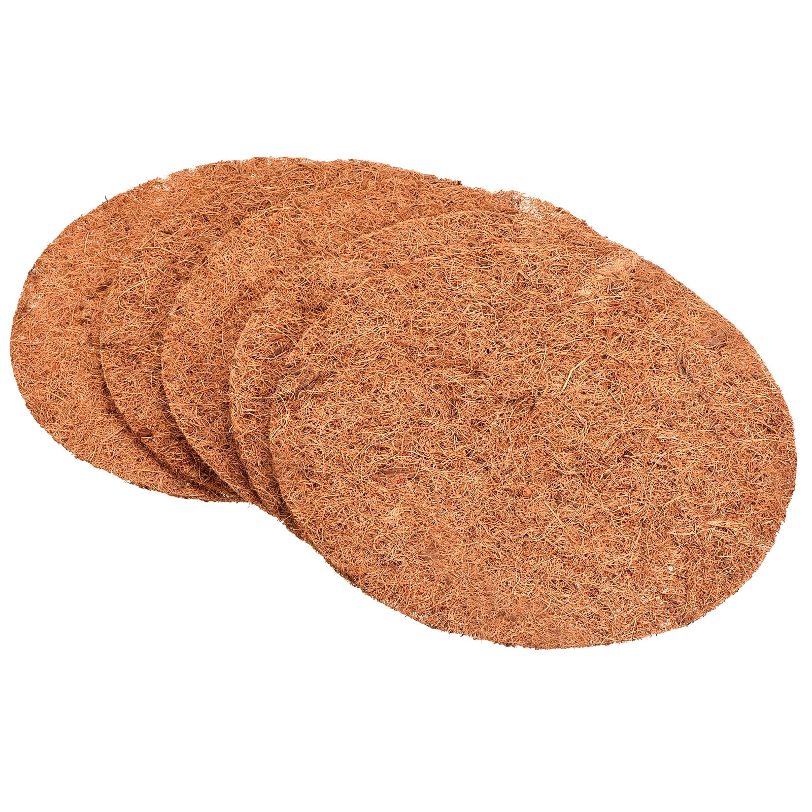 Uxcell 12" Round Coconut Fiber Mulch Ring Mat Tree Protector Root Soil ...