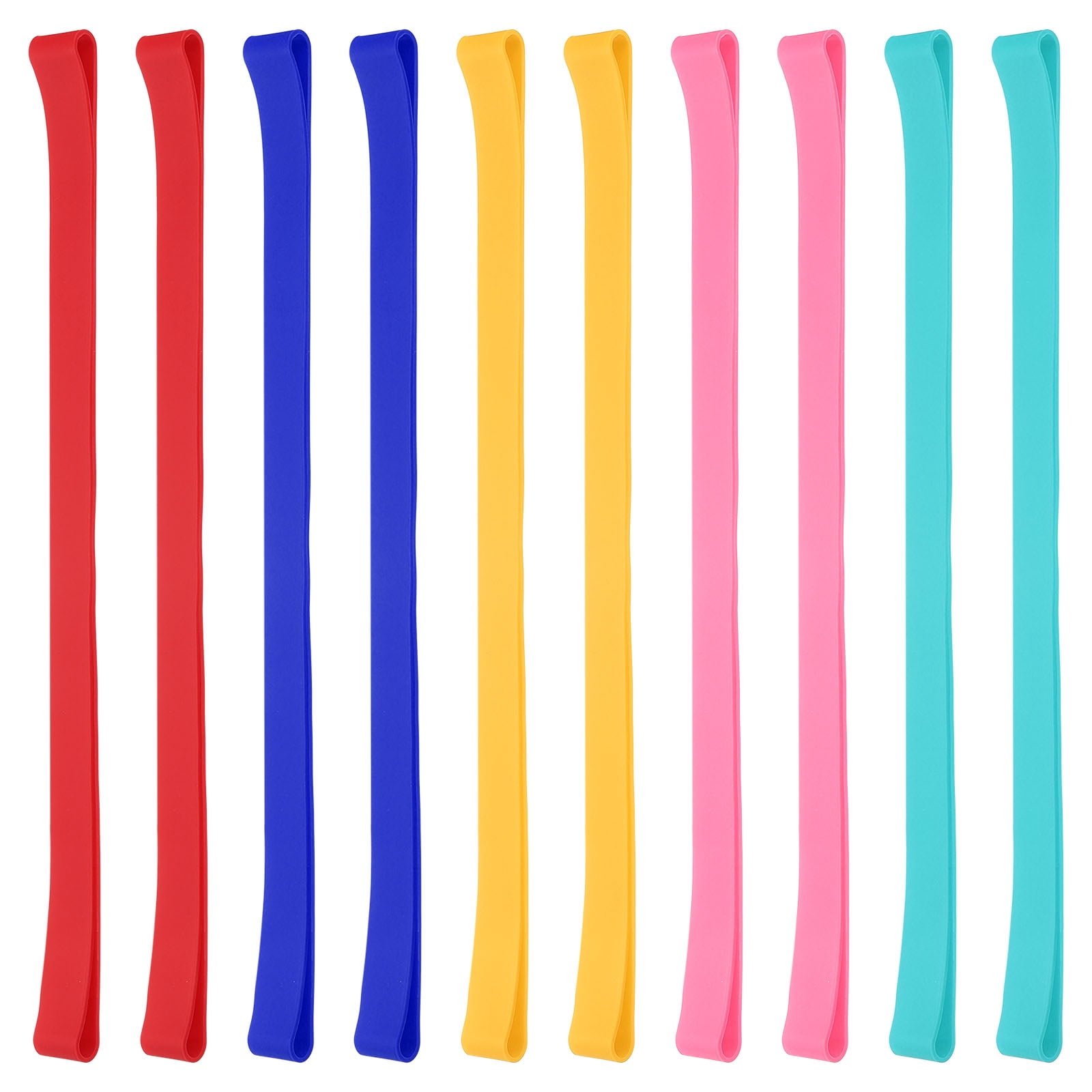 Uxcell 12" Rubber Bands, 10 Pcs, Sky Blue/Red/Yellow/Sapphire Blue/Pink ...