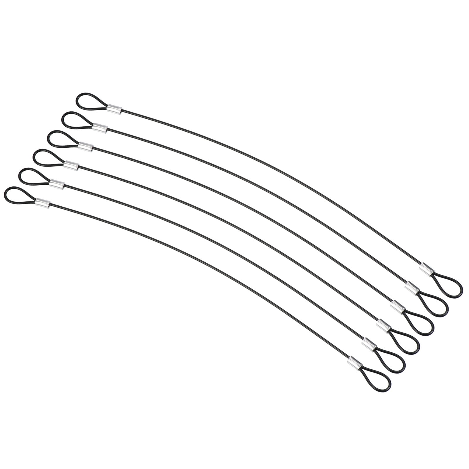 Uxcell Safety Cable Lock Steel Stage Lighting Security Wire Ropes Black ...