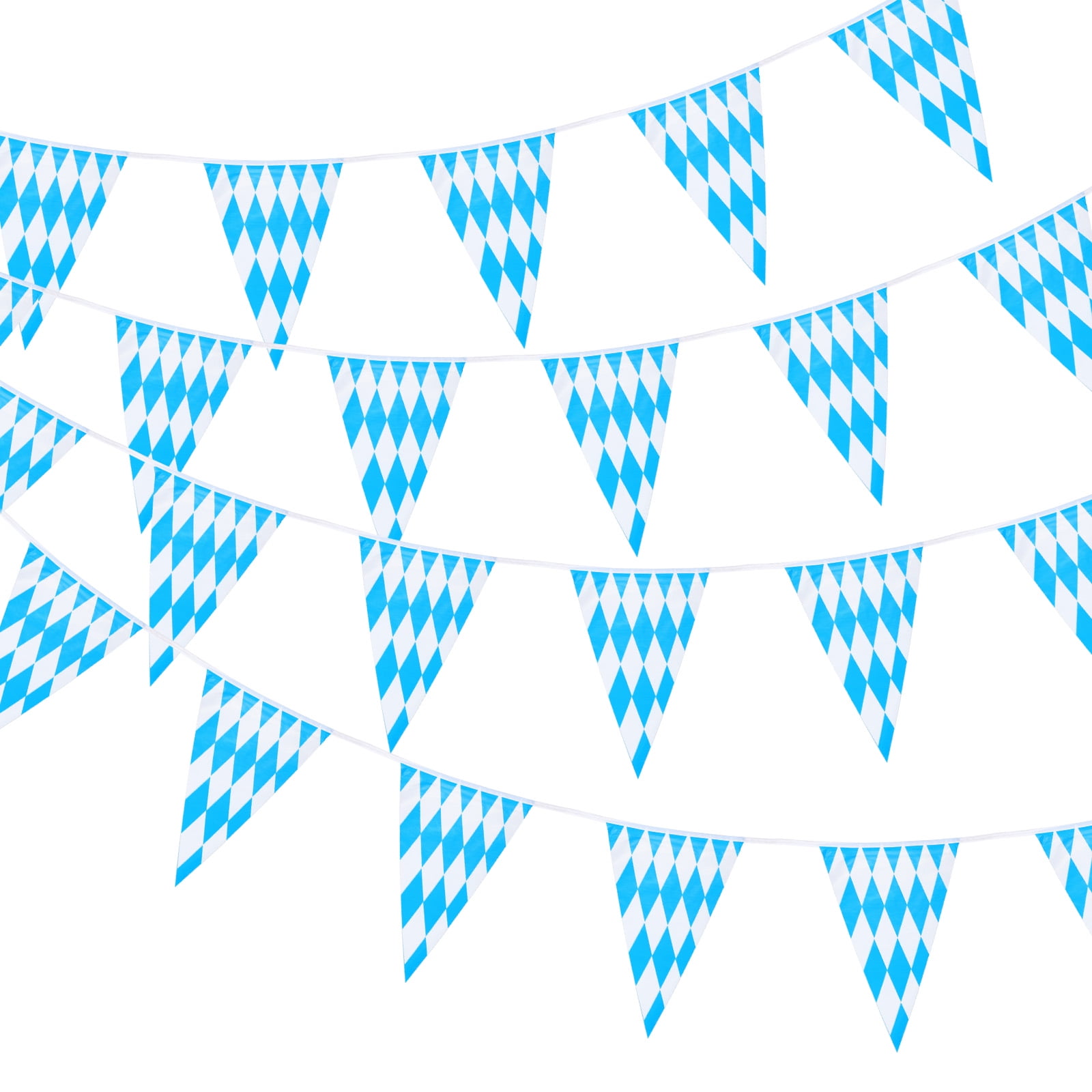 Uxcell 12 Sets 394ft Blue and White Striped Pennant Banner for Beer ...