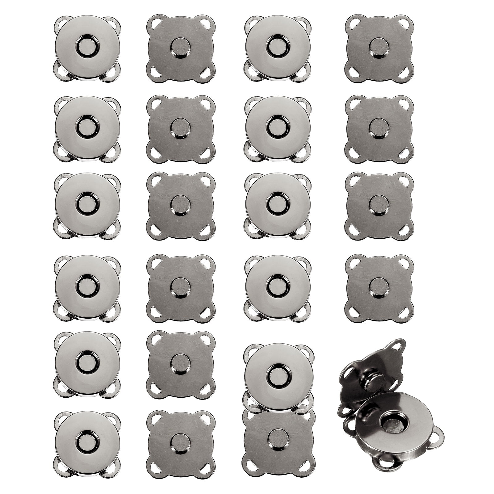 Uxcell 12 Sets Magnetic Snap Buttons, 18 mm Plum Blossom Sewing on ...