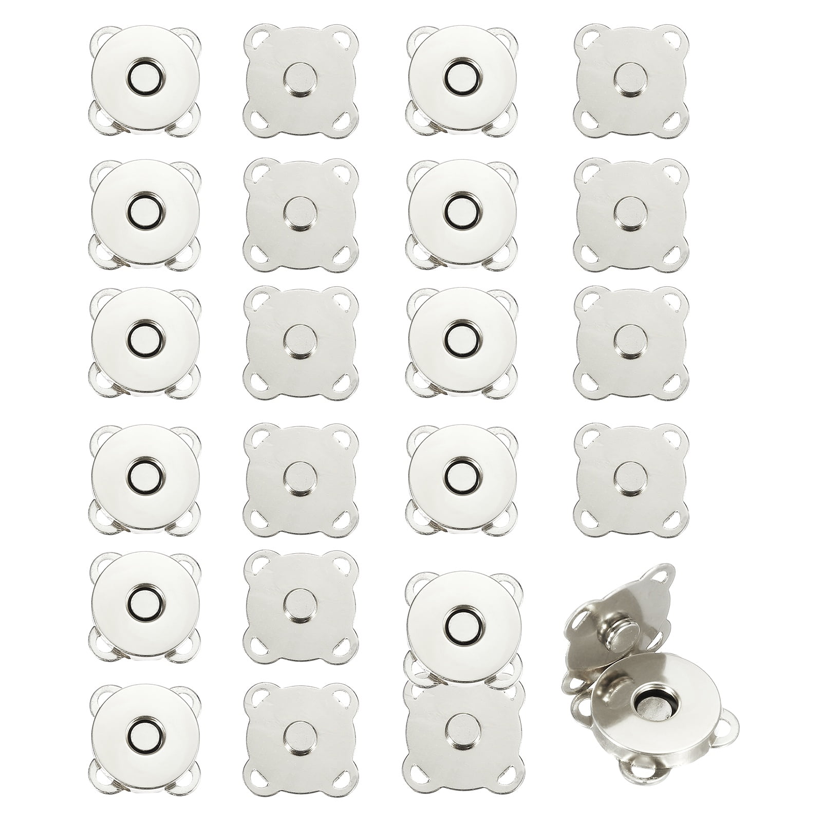 Uxcell 12 Sets Magnetic Snap Buttons, 18 mm Plum Blossom Sewing on ...
