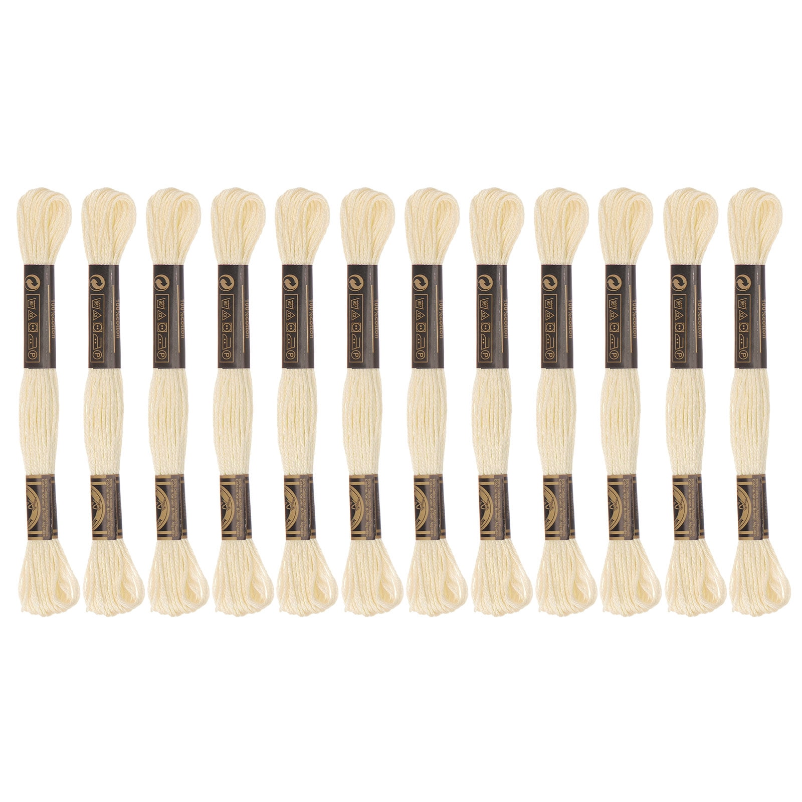 Uxcell 12 Skeins Embroidery Floss 8m Each Long Fiber Cotton Cross ...