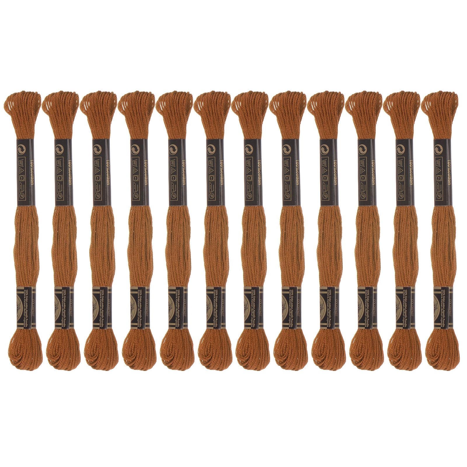 Uxcell 12 Skeins Embroidery Floss 8m Each Long Fiber Cotton Cross ...