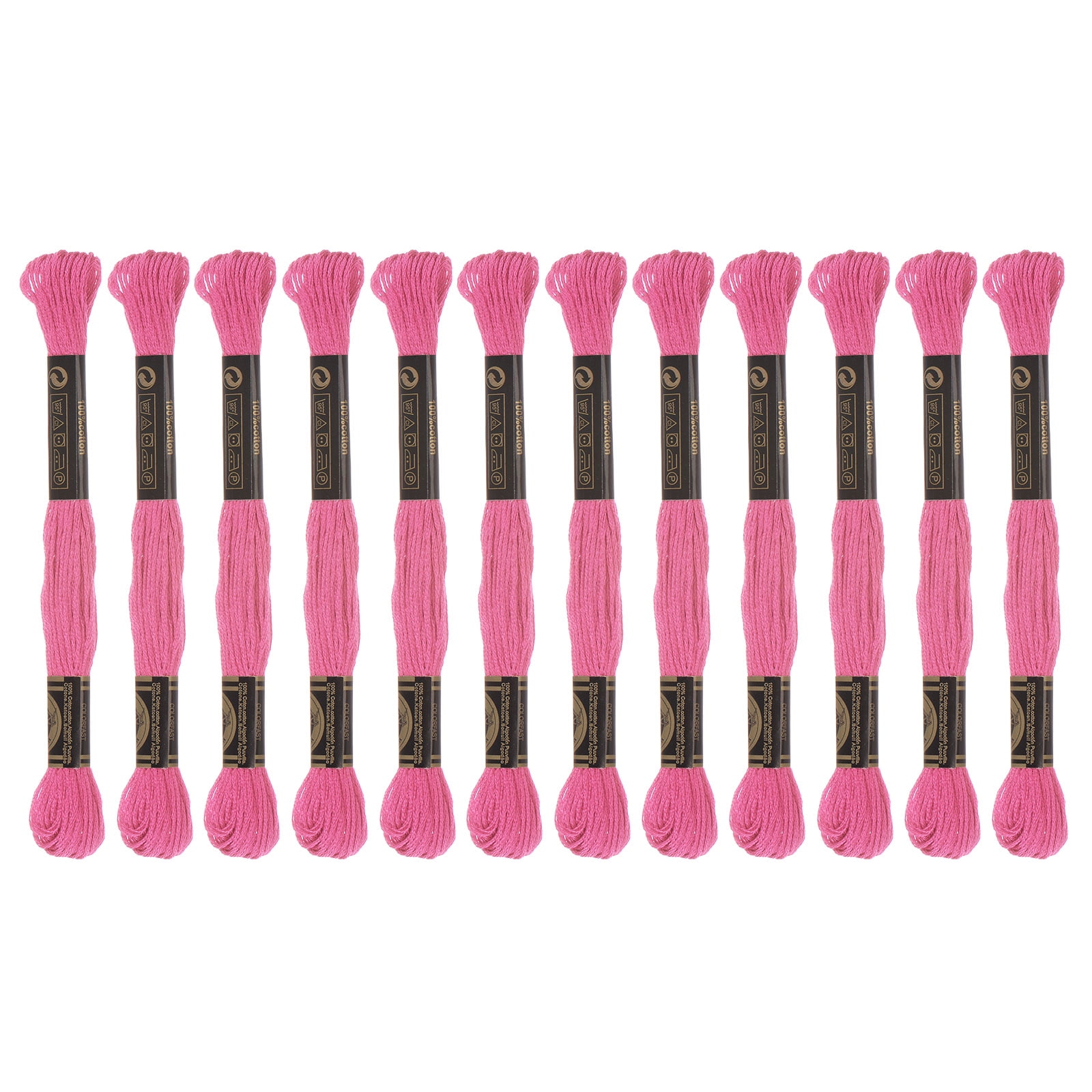Uxcell 12 Skeins Embroidery Floss 8m Each Long Fiber Cotton Cross ...