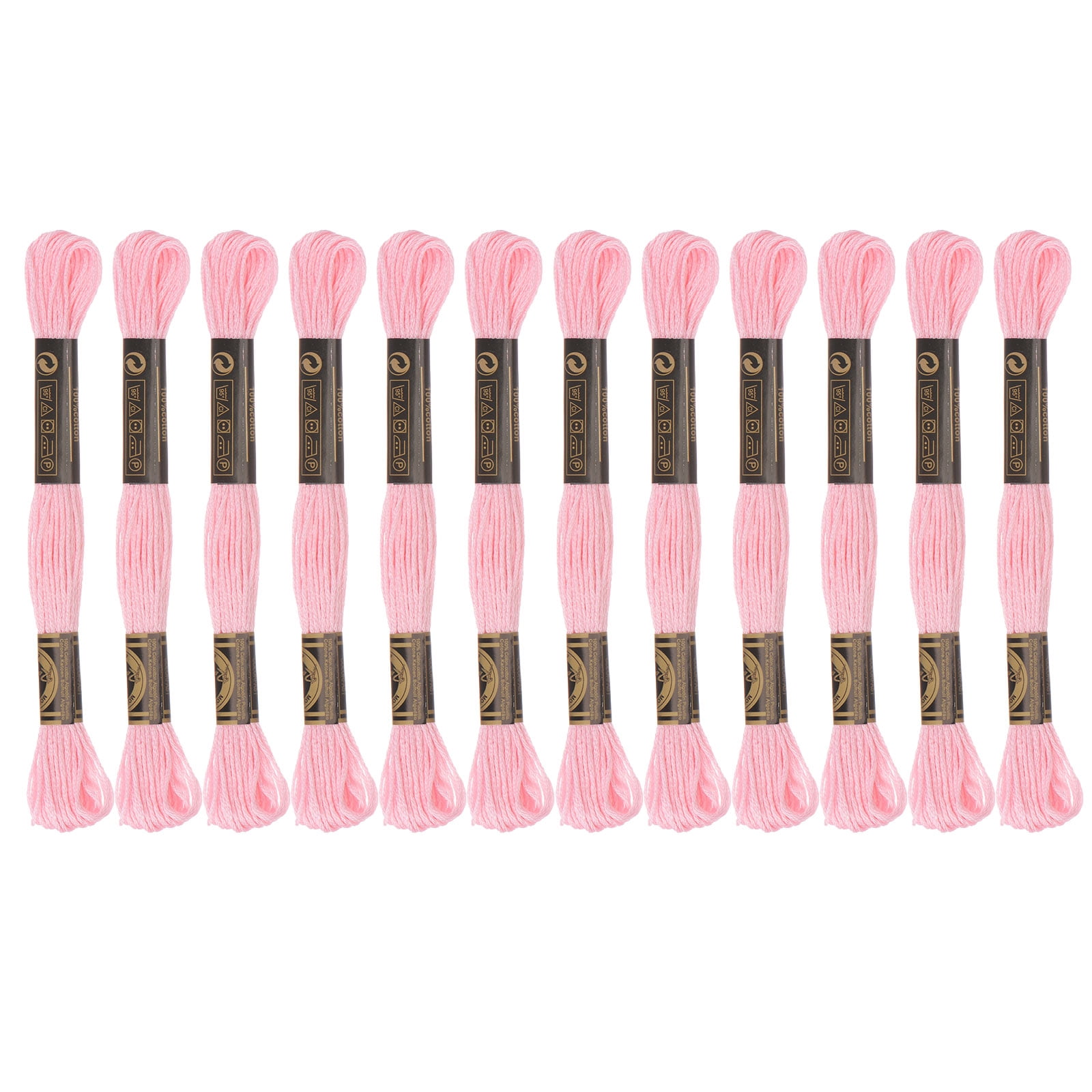 Uxcell 12 Skeins Embroidery Floss 8m Each Long Fiber Cotton Cross ...