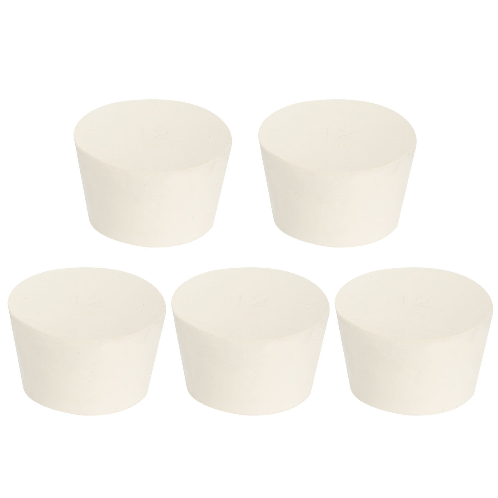 Uxcell 12# Solid Rubber Stoppers Tapered Lab Seal Plug Test Tube Bungs ...