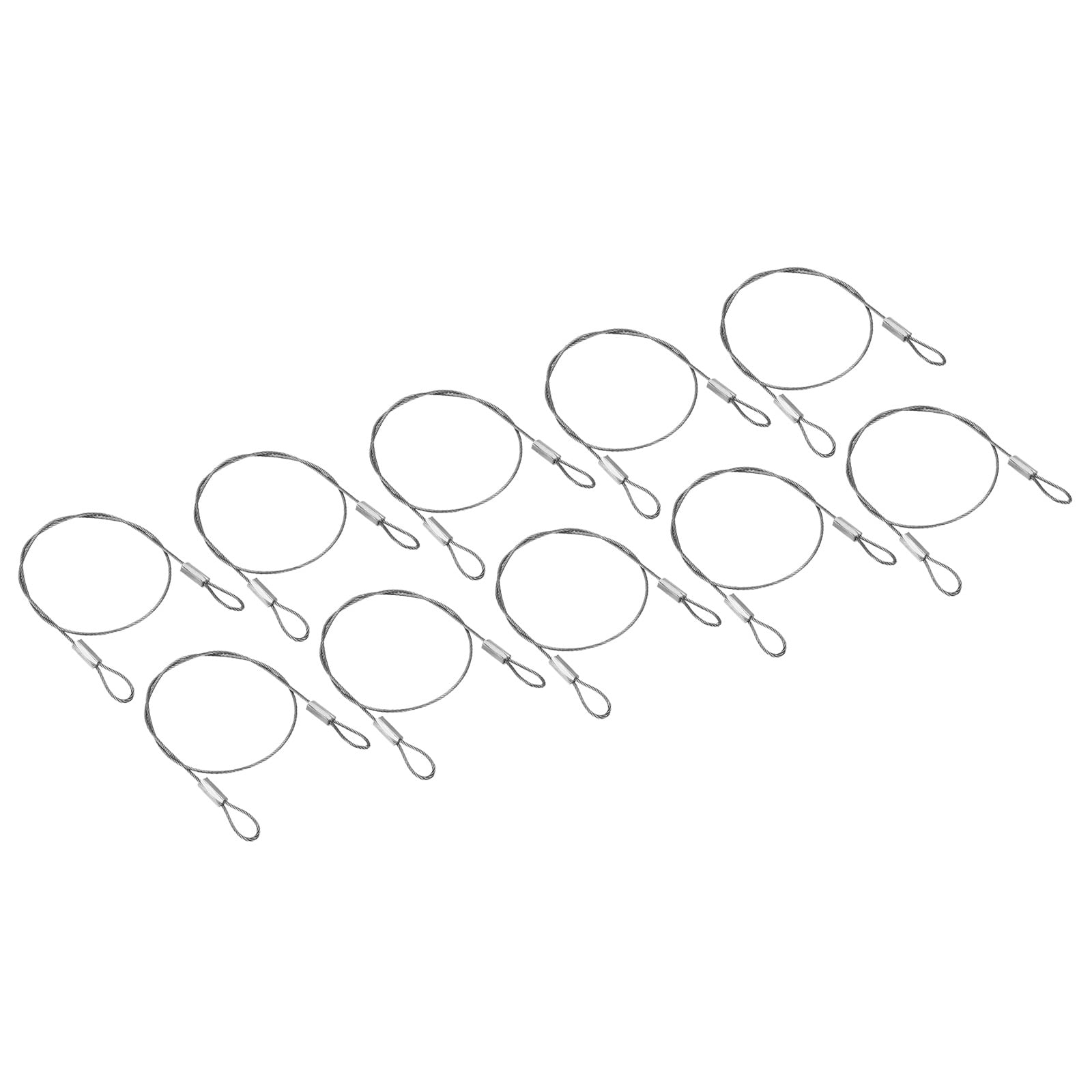 Uxcell 12" Stage Lights Safety Cable 304 Stainless Steel 1mm Dia ...