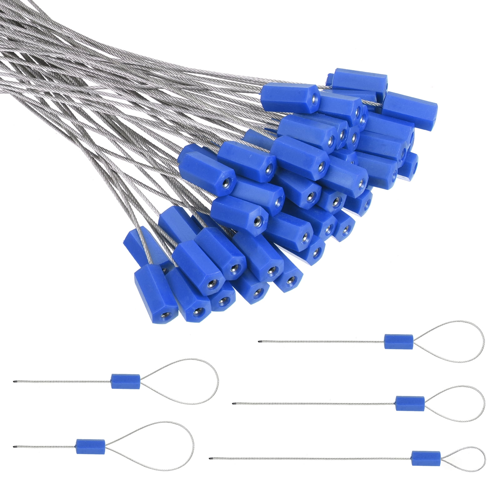 Uxcell 12" Steel Security Cable Seals Numbered Pull Tight Wire Anti ...