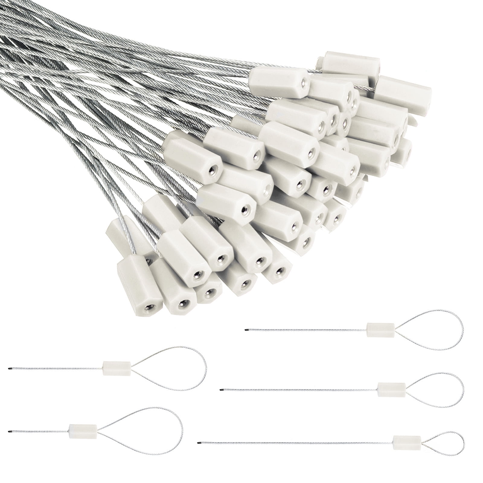 Uxcell 12" Steel Security Cable Seals Numbered Pull Tight Wire Anti ...