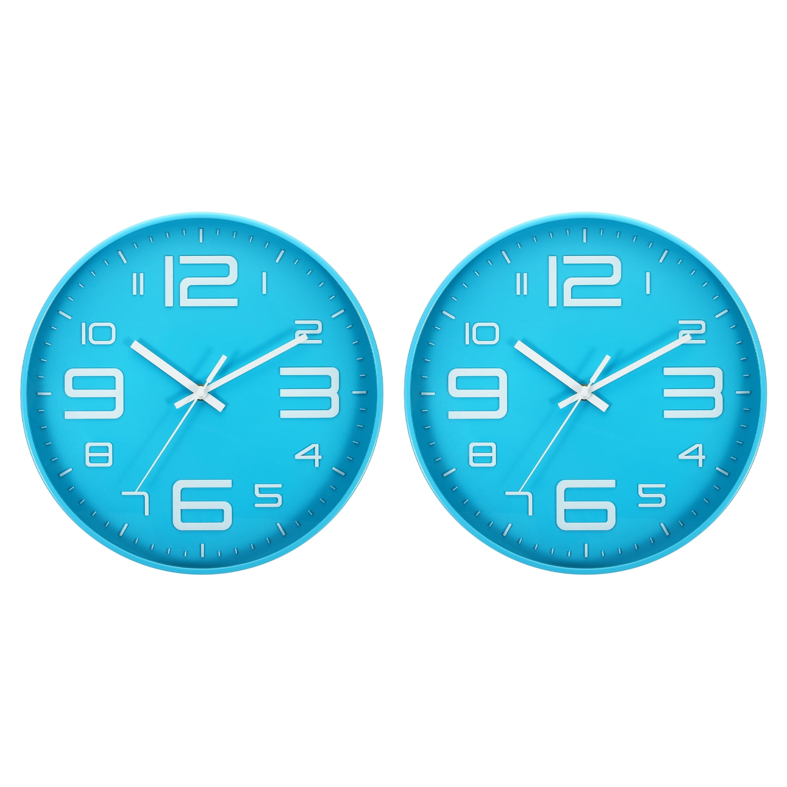Uxcell 12" Wall Clock Battery Operated Silent Non Ticking 3D Numbers ...