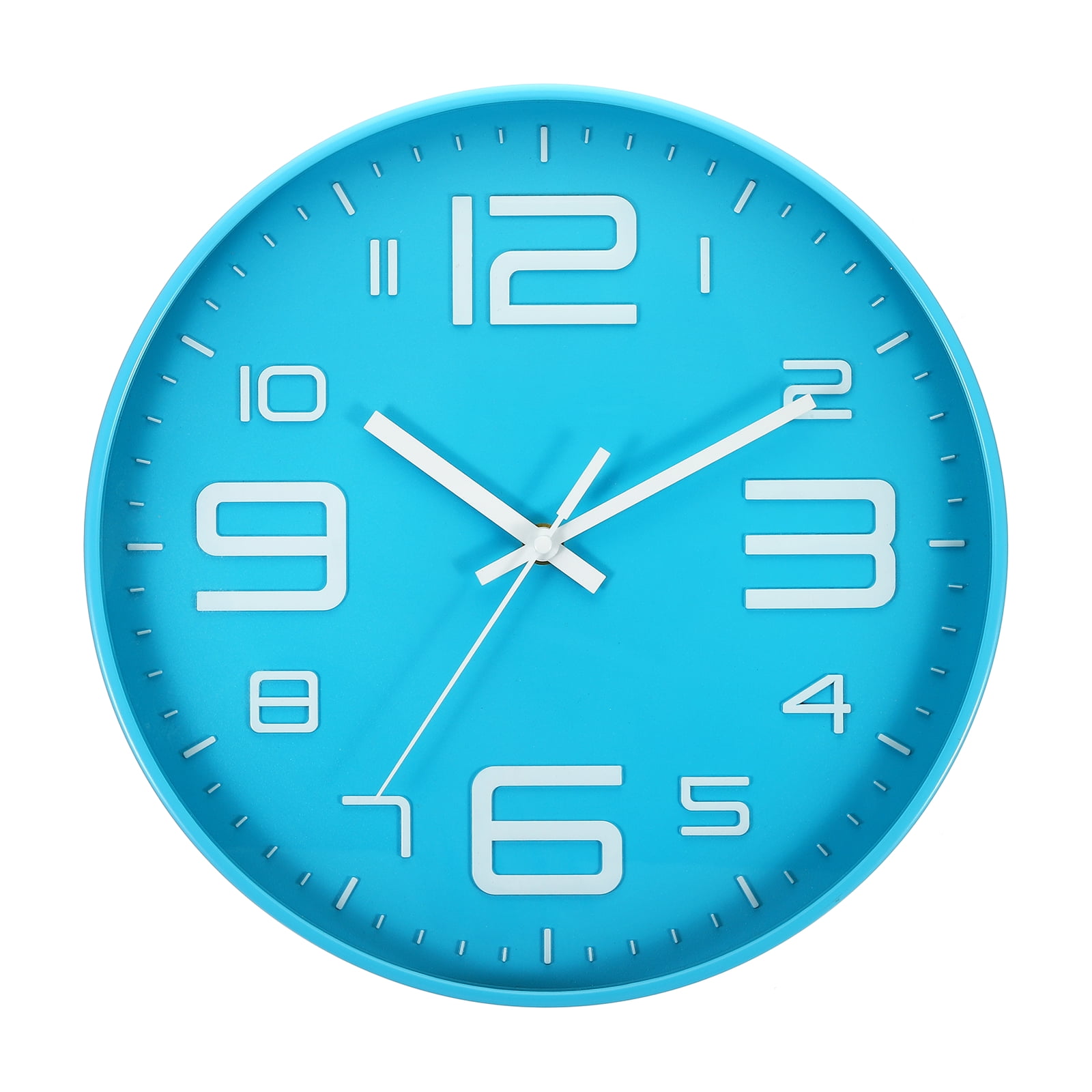 Uxcell 12" Wall Clock Battery Operated Silent Non Ticking 3D Numbers ...