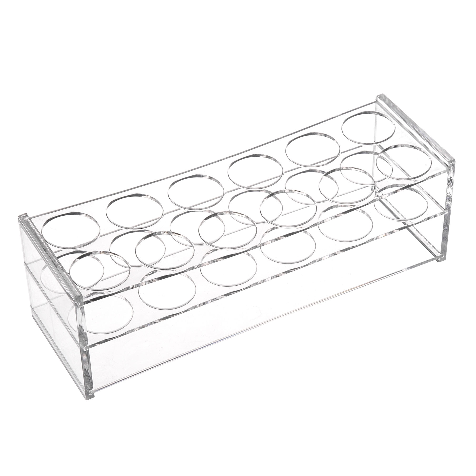 Uxcell 12-Well Acrylic 30mm Hole Diameter Test Tube Rack Holder Clear ...