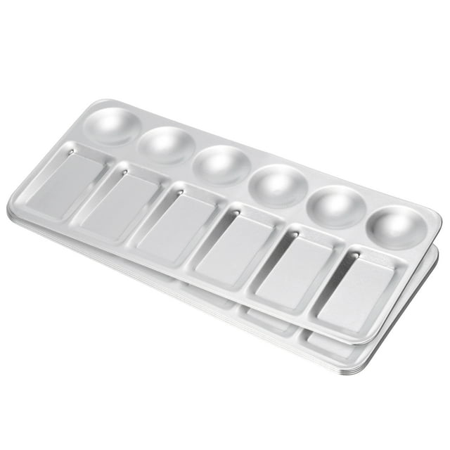Uxcell 12 Well Paint Tray Palette Washable Paint Palette Aluminum Paint ...