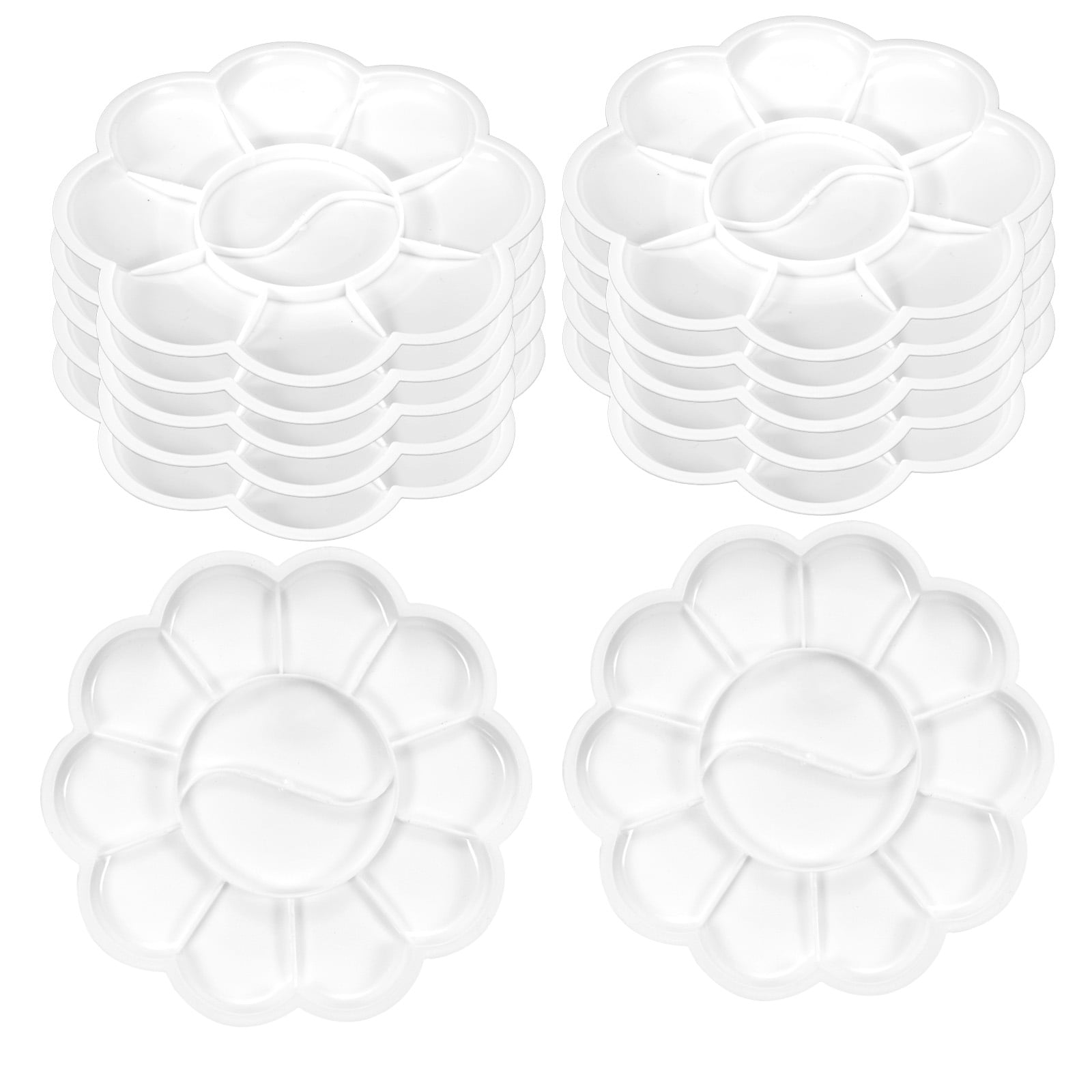 Uxcell 12Pcs Paint Tray Palette, 5.9"/15cm Painting Palette Plastic ...