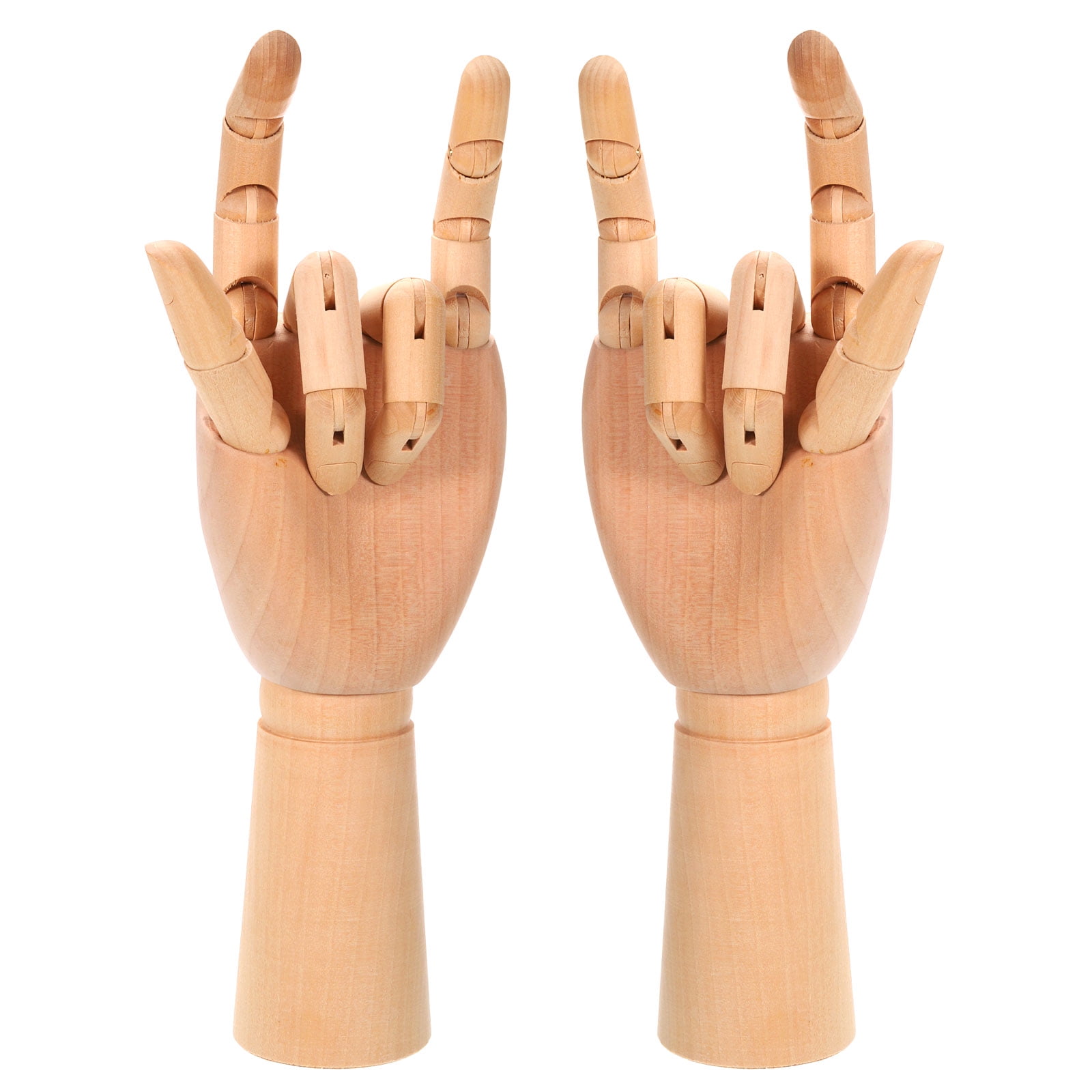 Uxcell 12" Wooden Hand Model, Artist Mannequin Right and Left Hand ...