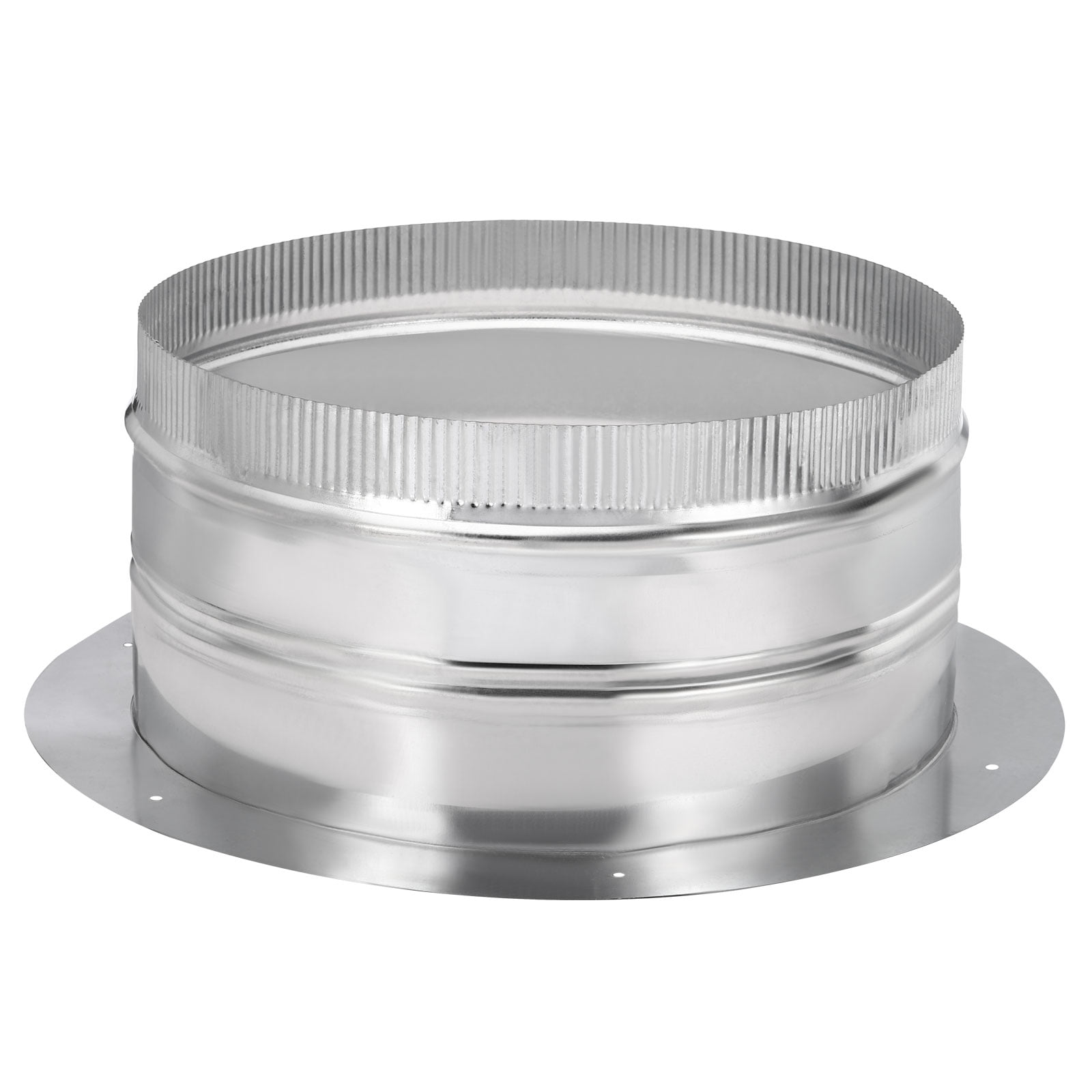 Uxcell 12 inch Galvanized Steel Round Duct Collar Duct Connector Flange ...