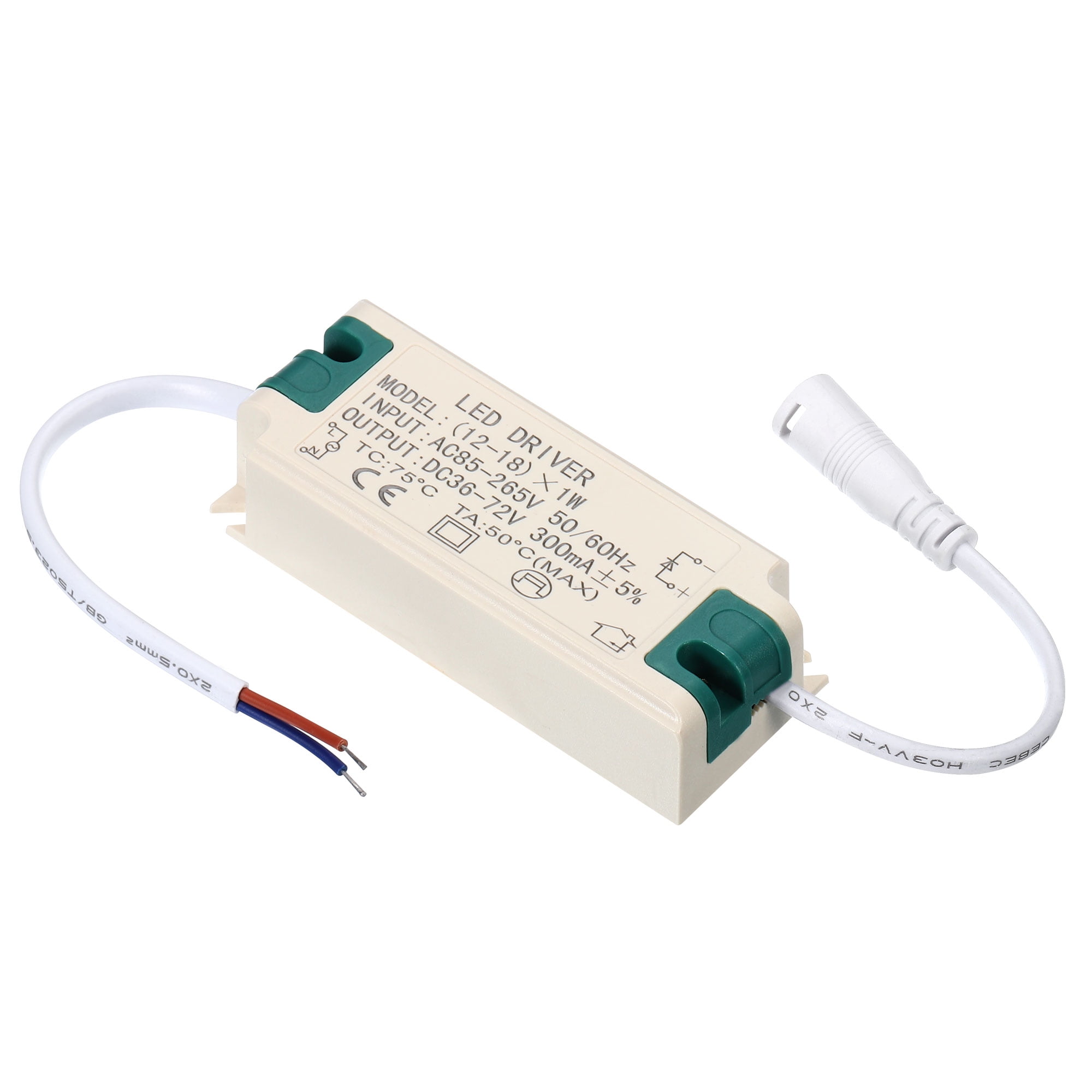 Uxcell 12 to 18W 300mA LED Driver AC 85 to 265V Output 36 to 63V DC ...